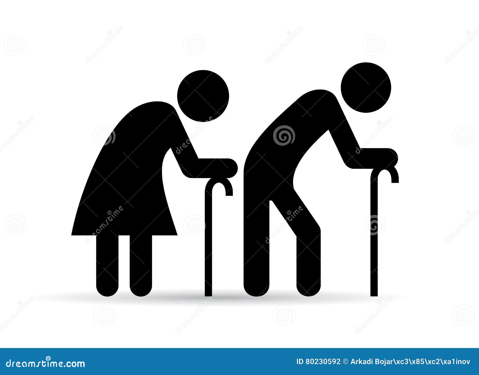 Old people icon stock vector. Illustration of declining - 80230592