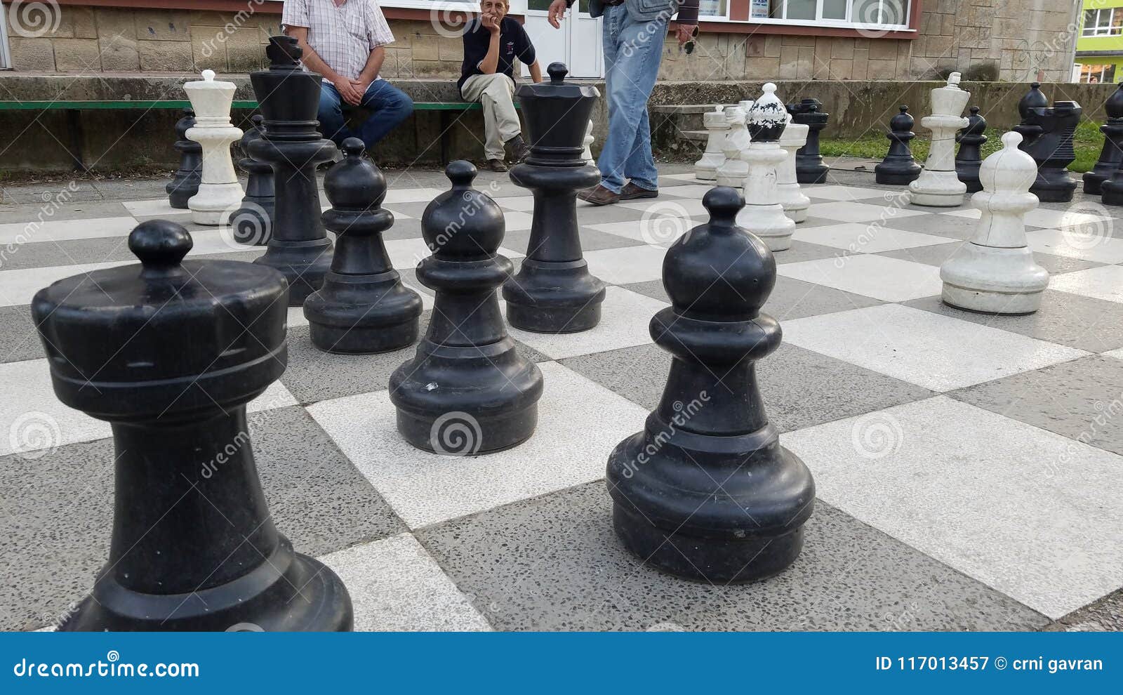 Old Men Playing Giant Chess Editorial Photography - Image of female ...