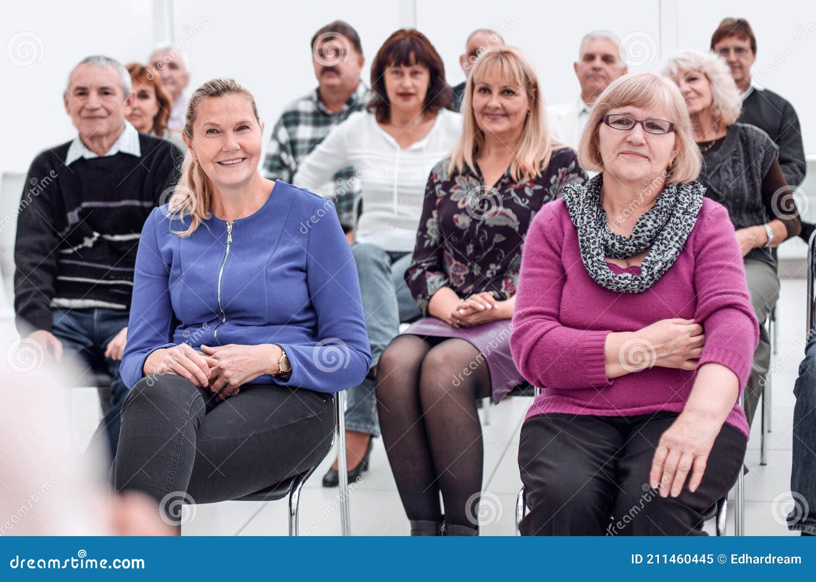 Old People in the Seminar Event. Many Elderly in the Conference Stock ...