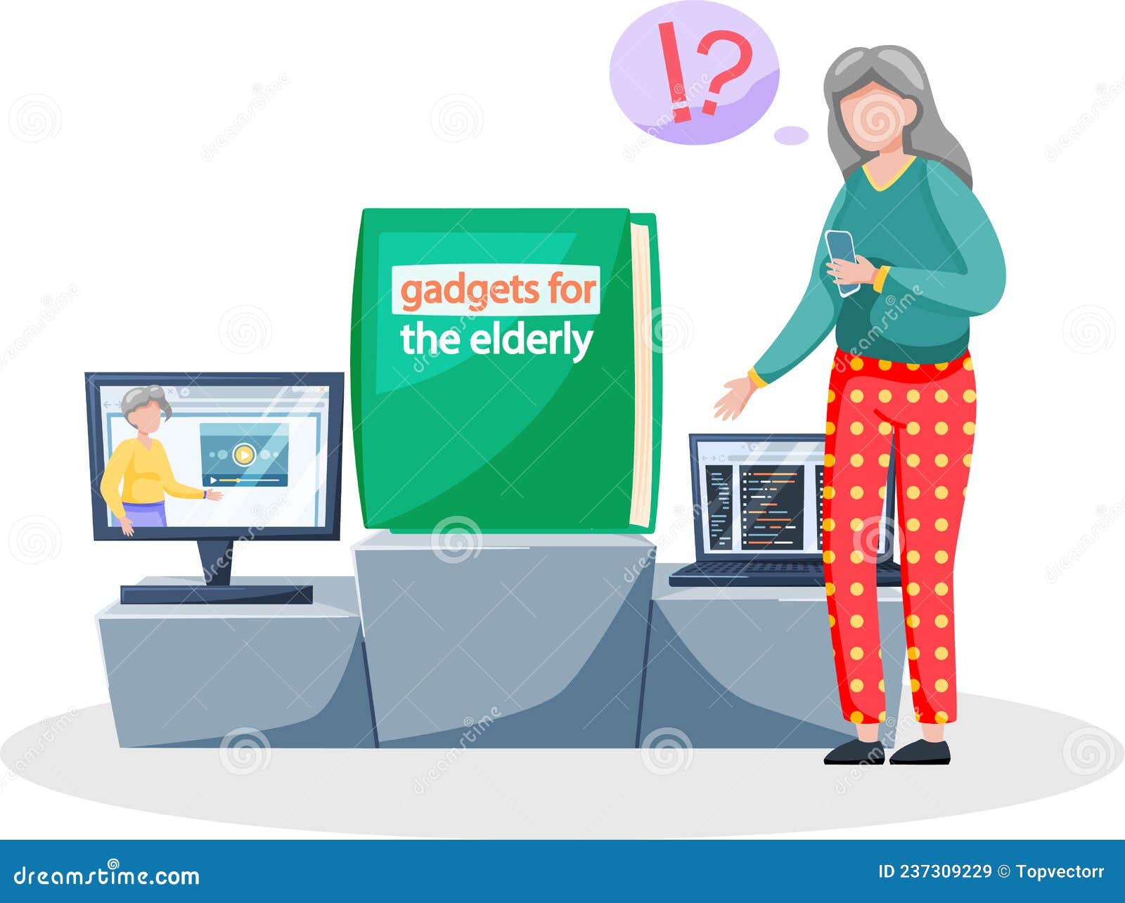 Old People Use Computer, Have Difficulty with Technology. Elderly ...