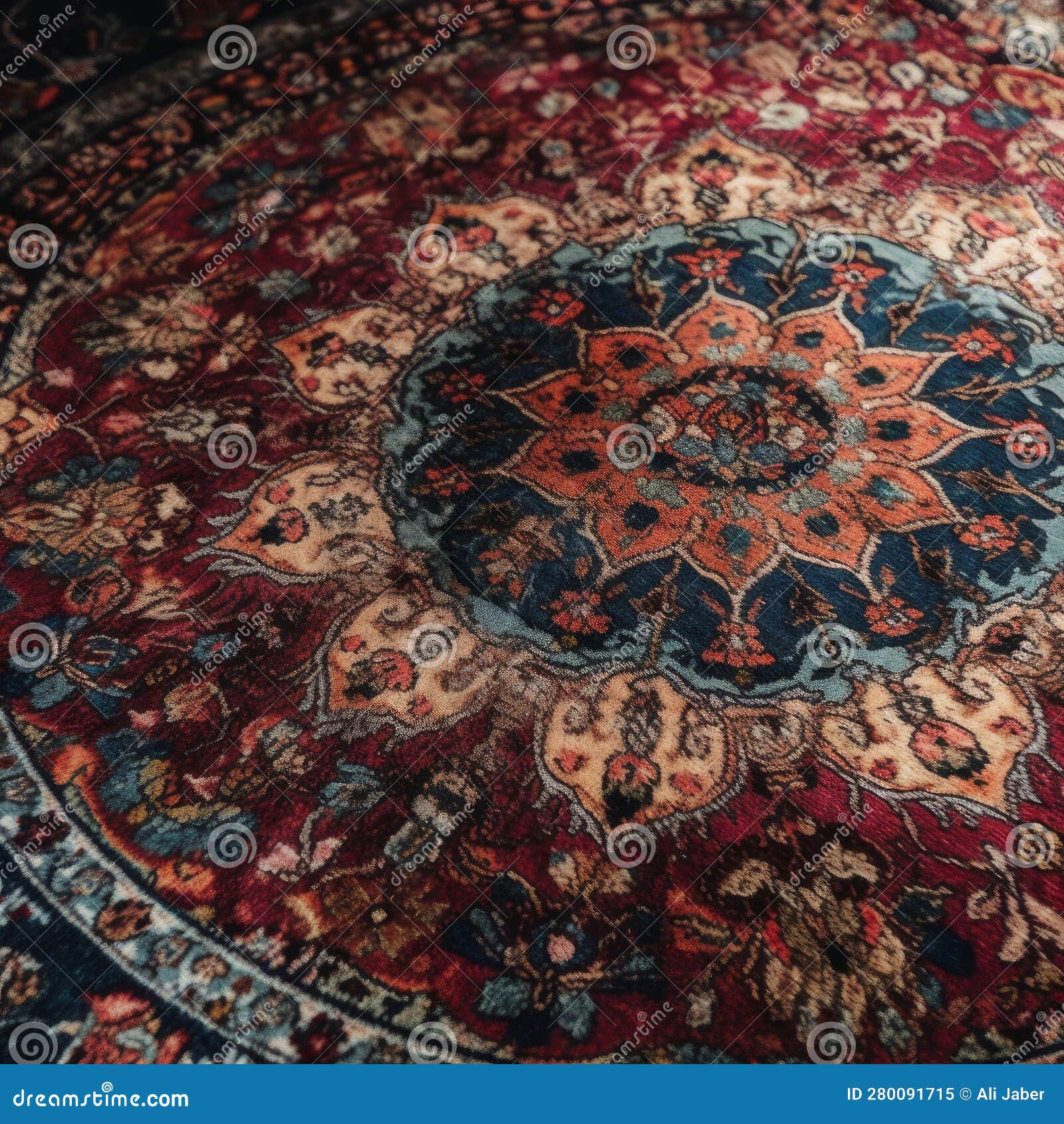 A Old Persian Rug Ai, Ai Generative, Illustration Stock Illustration ...