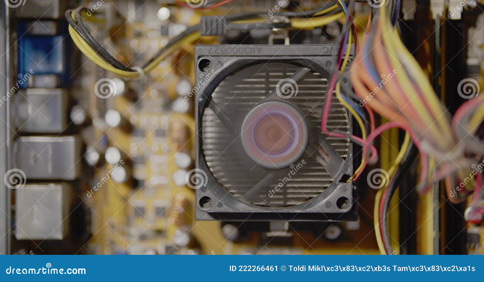 Computer Processor Fan Swich on, Then Off Stock Video - Video of ...