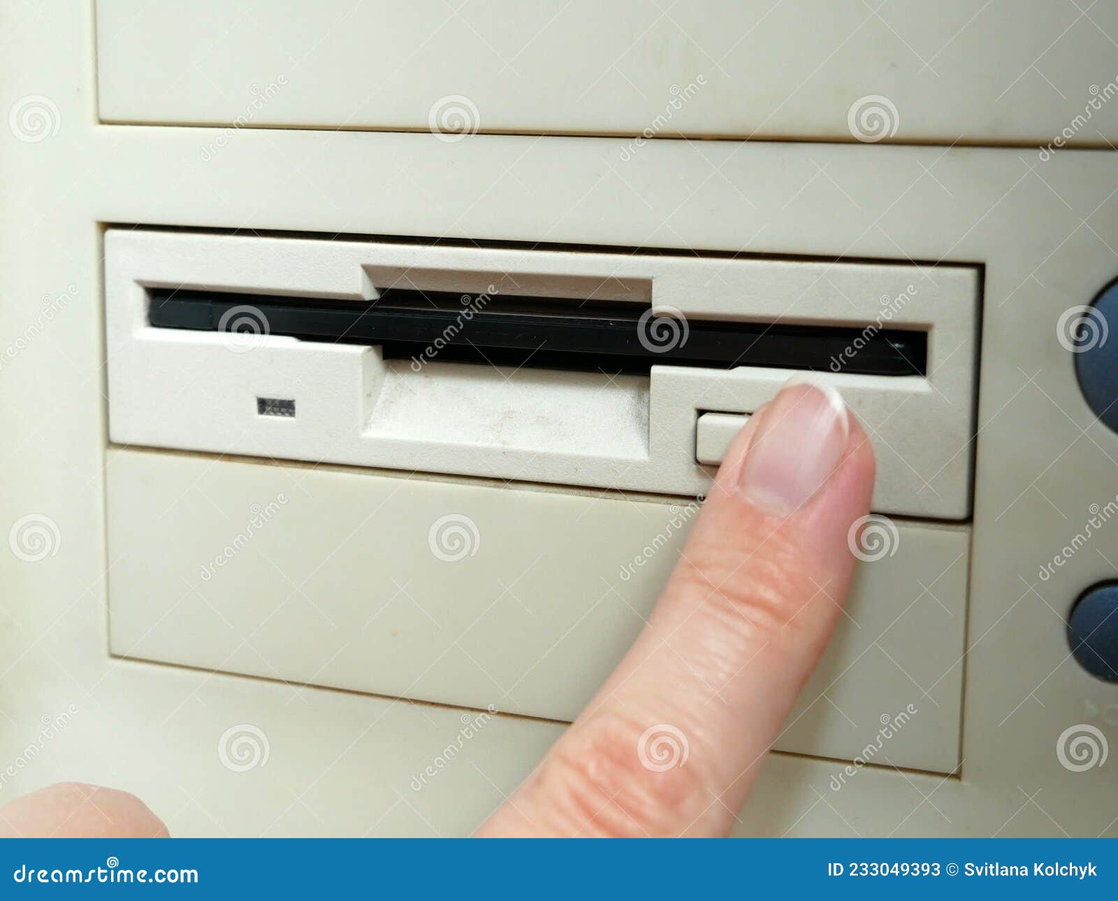Old Personal Computer with System Unit and Floppy Drive Stock Image ...