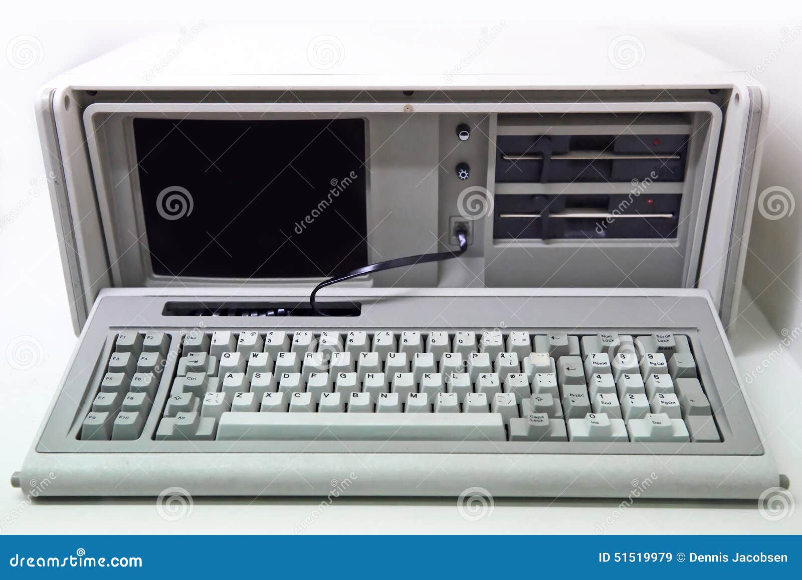 Old personal computer stock image. Image of disk, keyboard - 51519979