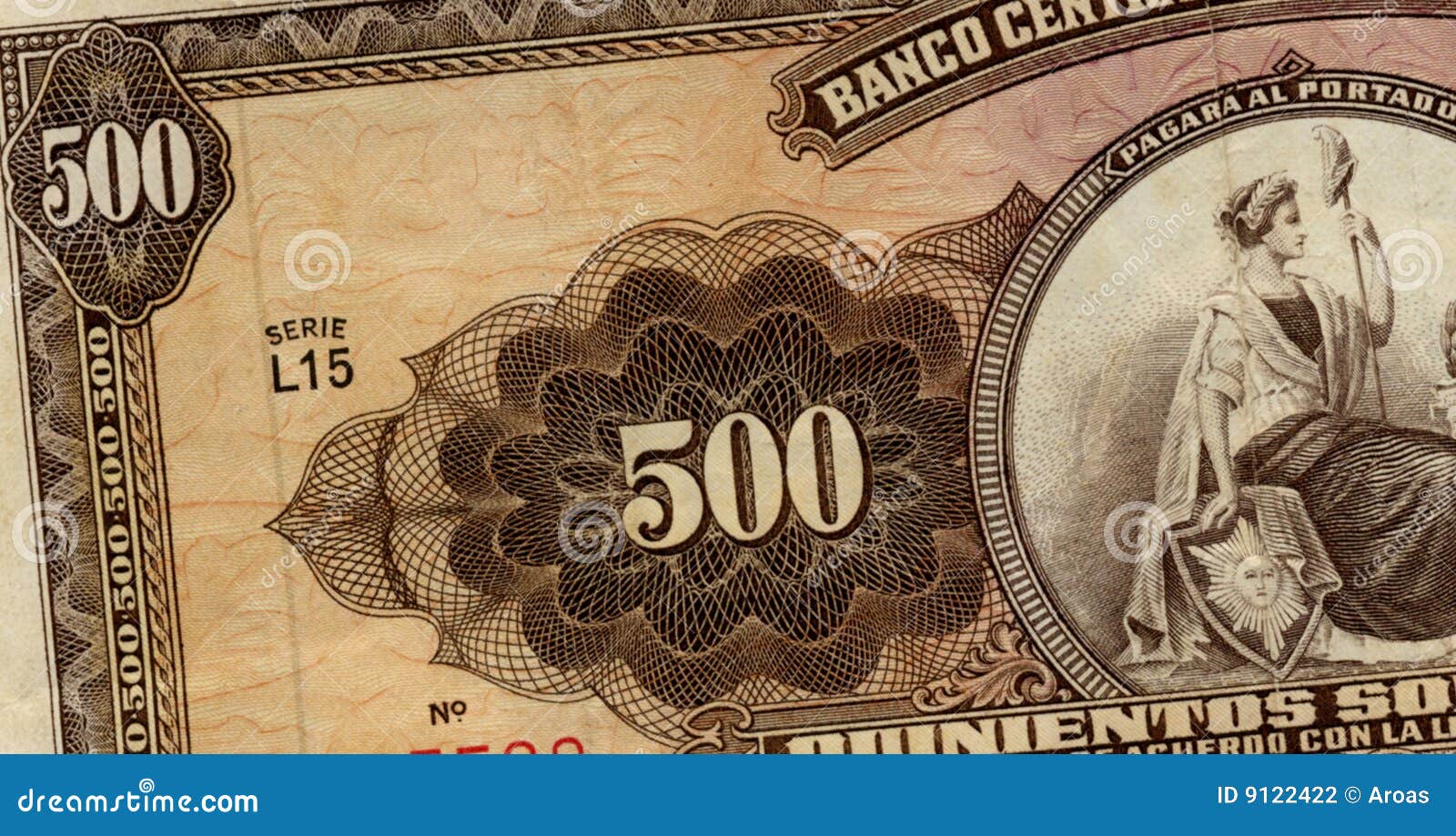 Old peruvian banknote stock photo. Image of money, peru - 9122422