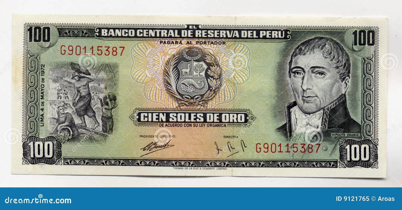 Old peruvian banknotes stock image. Image of shield, cash - 9121765