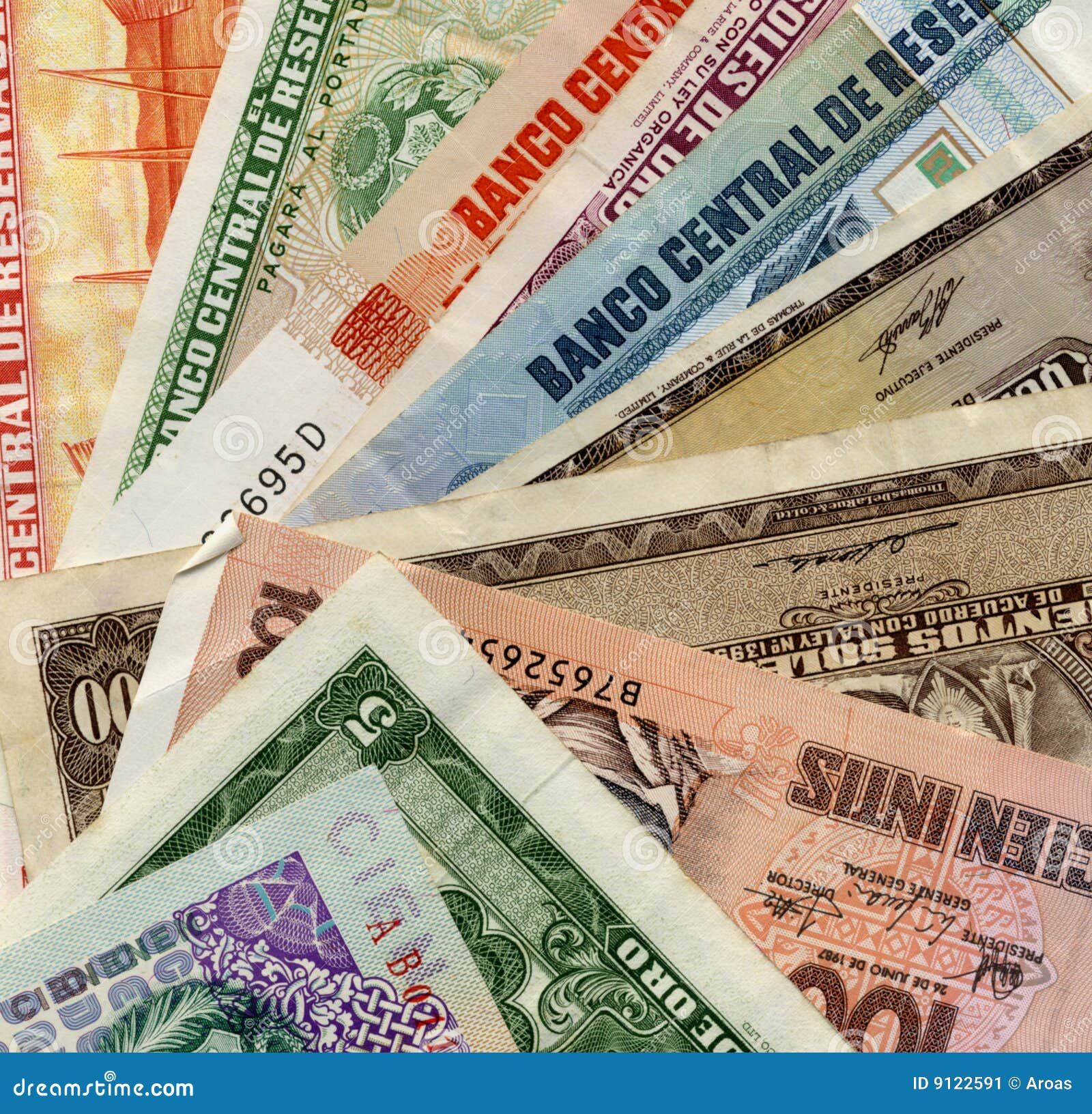 Old peruvian banknotes stock image. Image of america, bank - 9122591