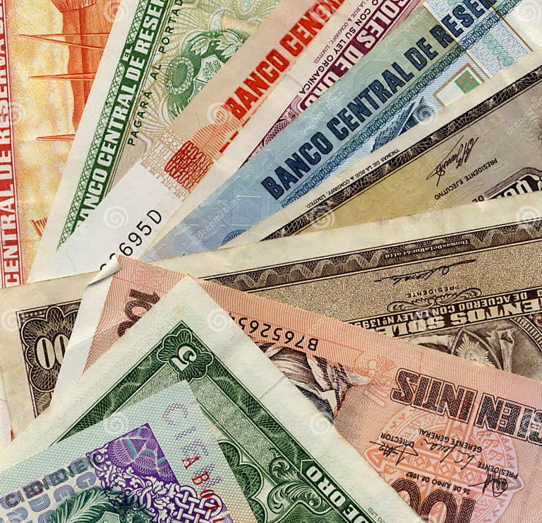 Old peruvian banknotes stock image. Image of america, bank - 9122591