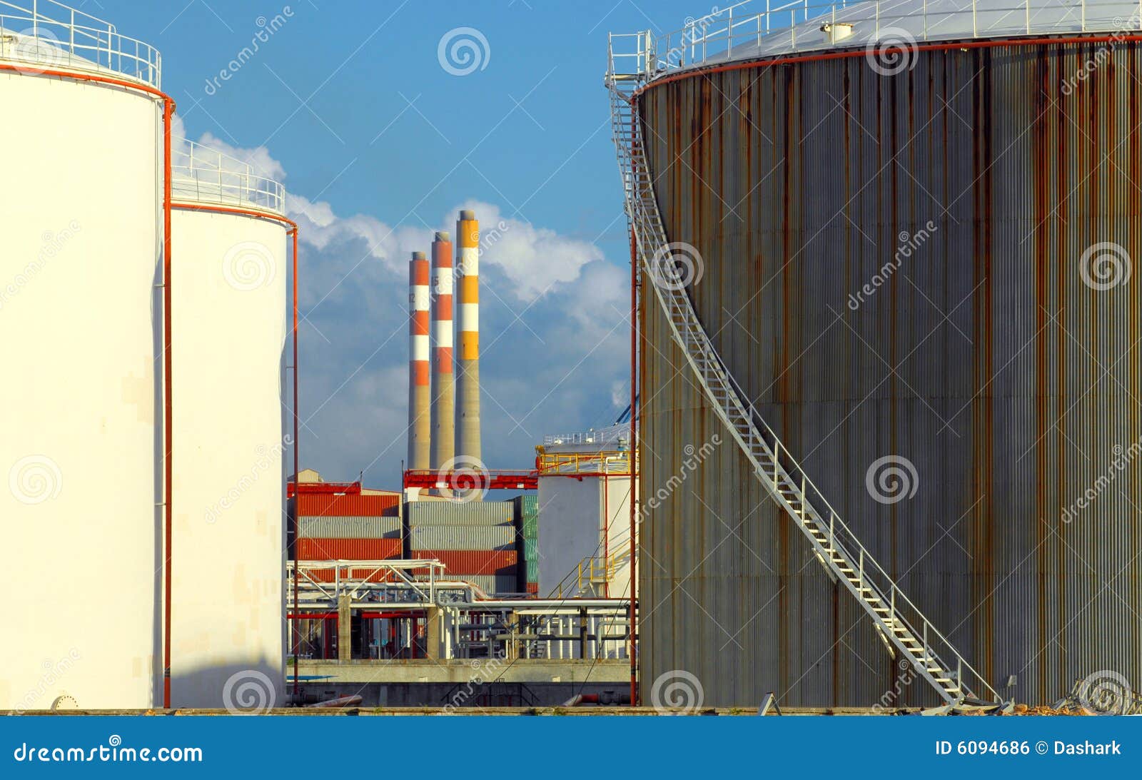 Old petrochemical refinery stock photo. Image of girders - 6094686