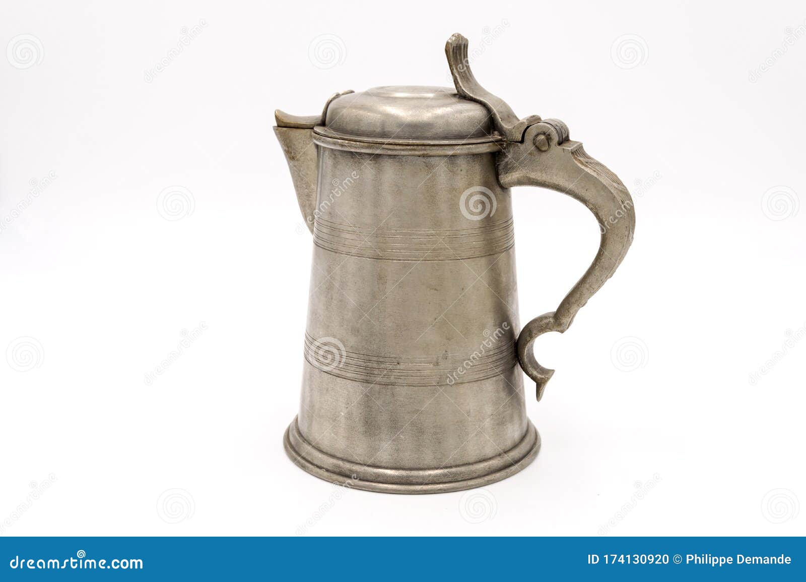 Old pewter wine jug stock photo. Image of medieval, craft - 174130920