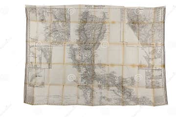 Old Philippine Map Isolated on a White Background Stock Image - Image ...