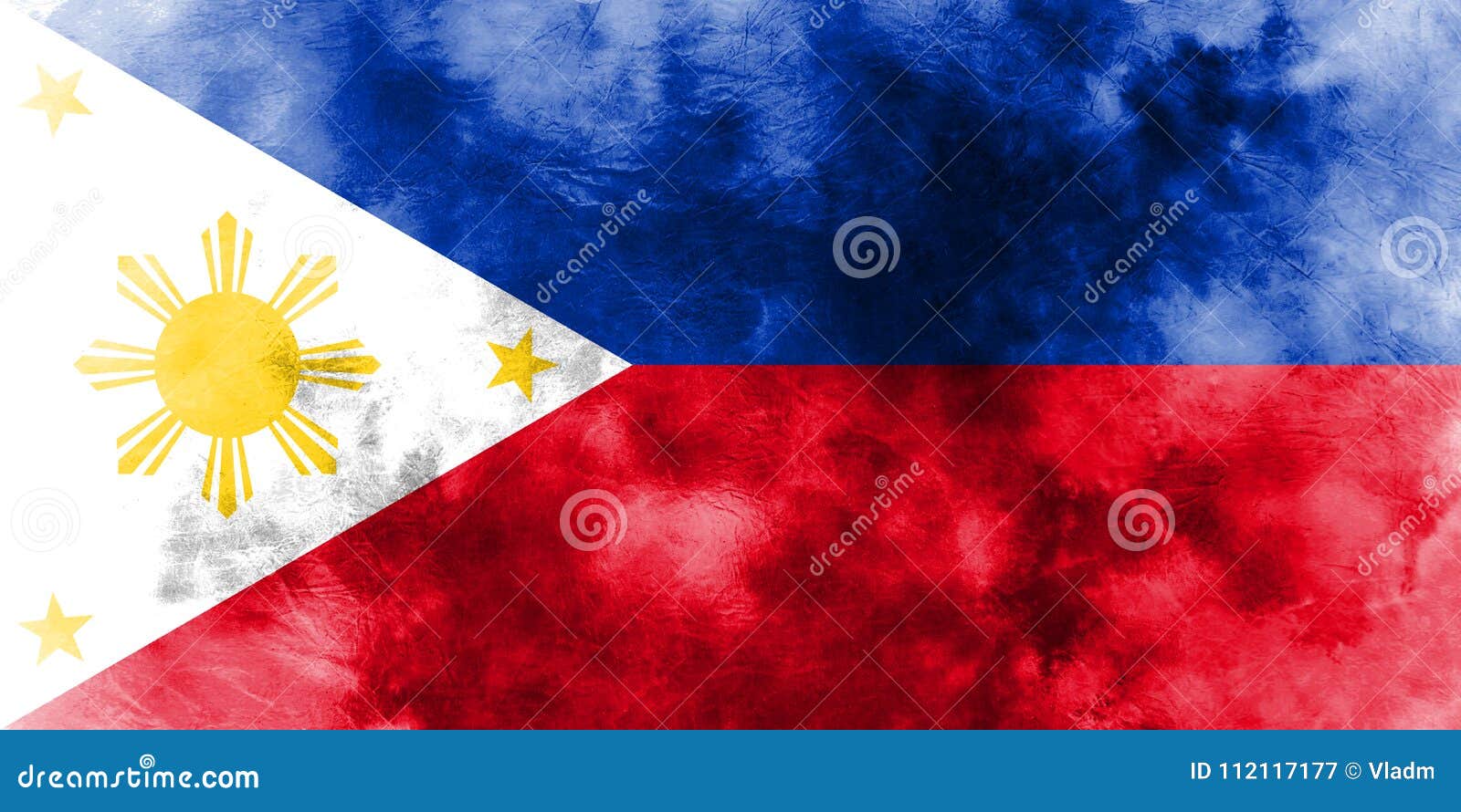 Old Philippines Grunge Background Flag Stock Illustration ...
