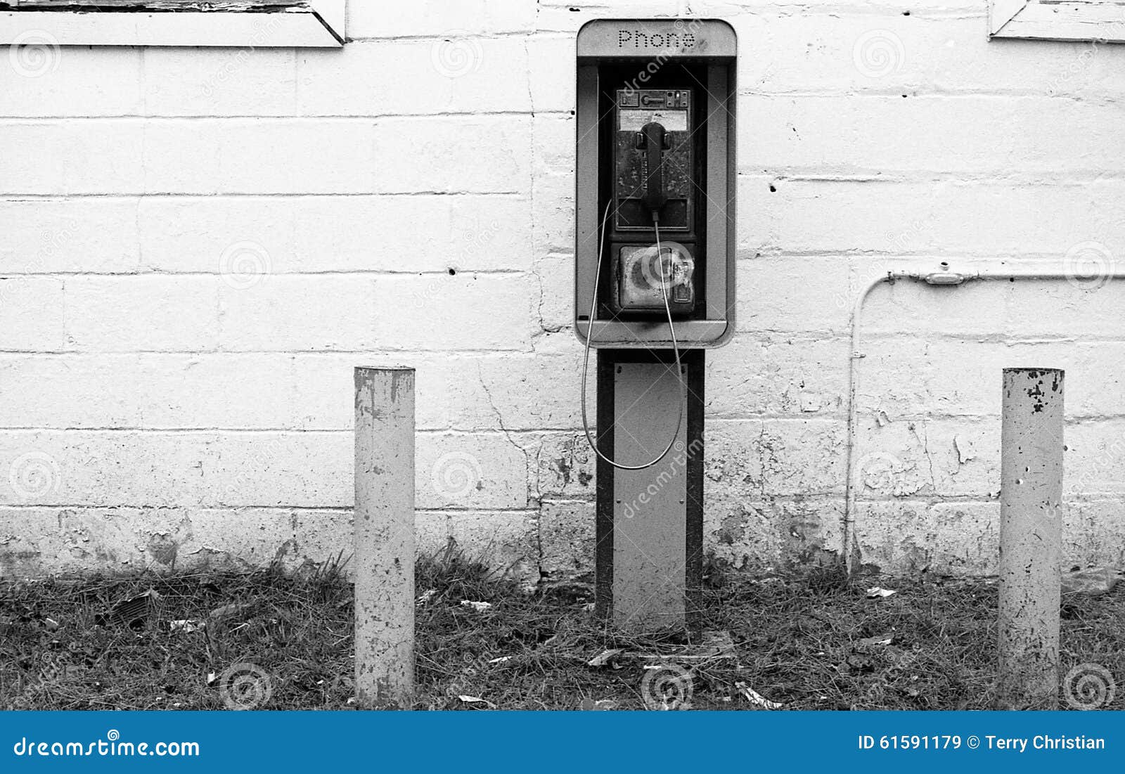 Old phone booth station stock image. Image of bell, block - 61591179