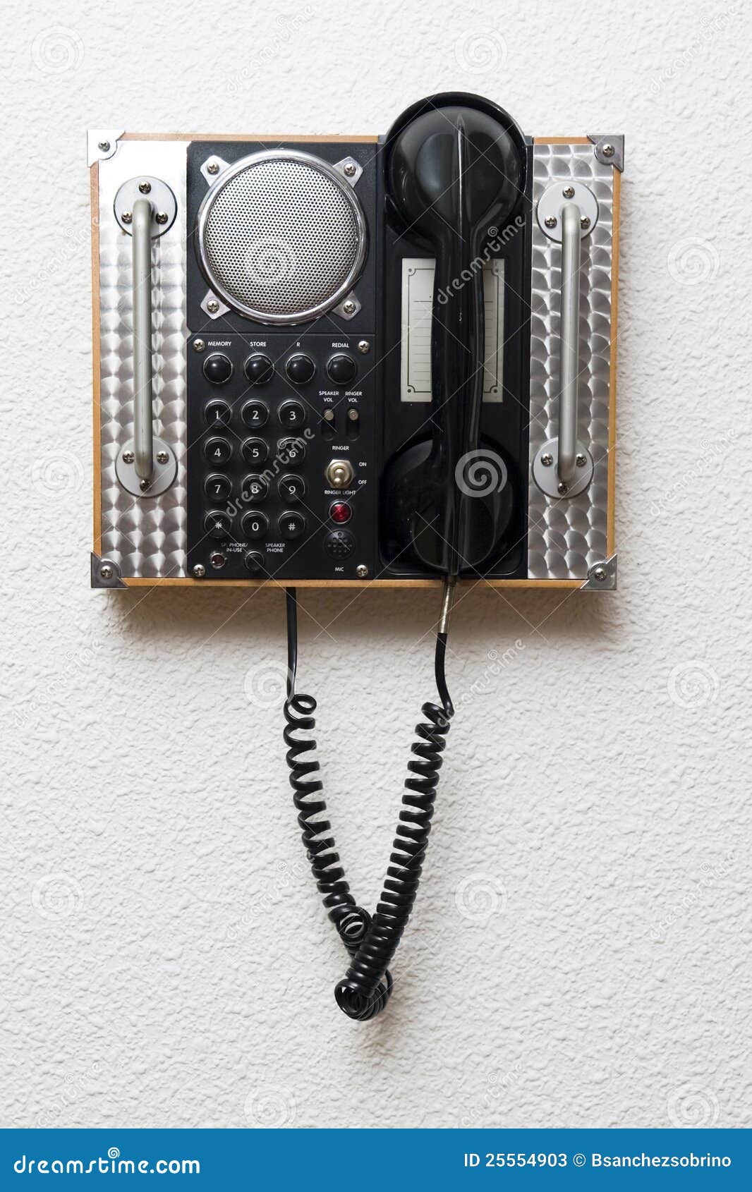 Old phone hanging stock image. Image of communication - 25554903