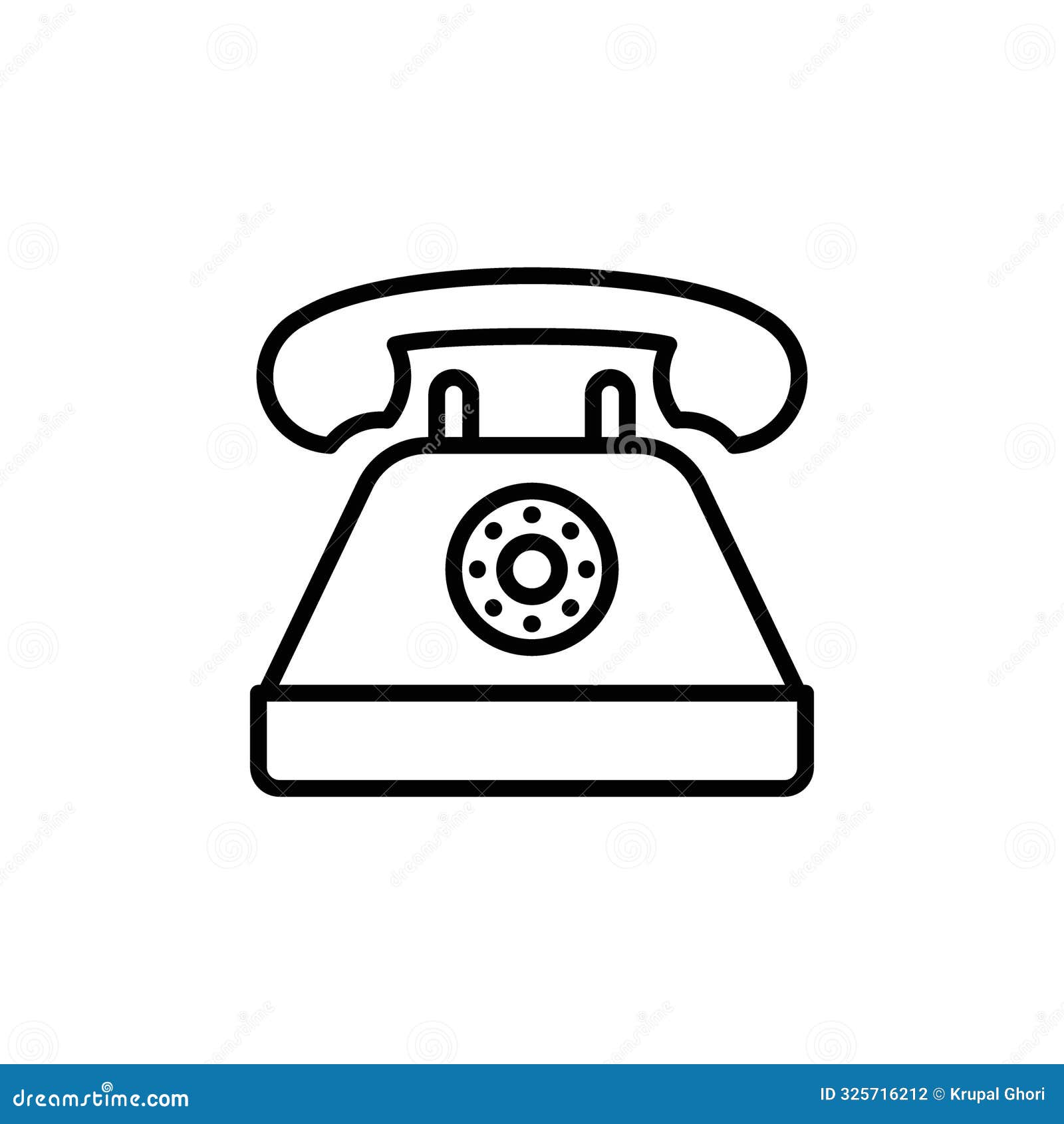 Old Phone Icon Set Retro Communication Illustrations for Technology and ...