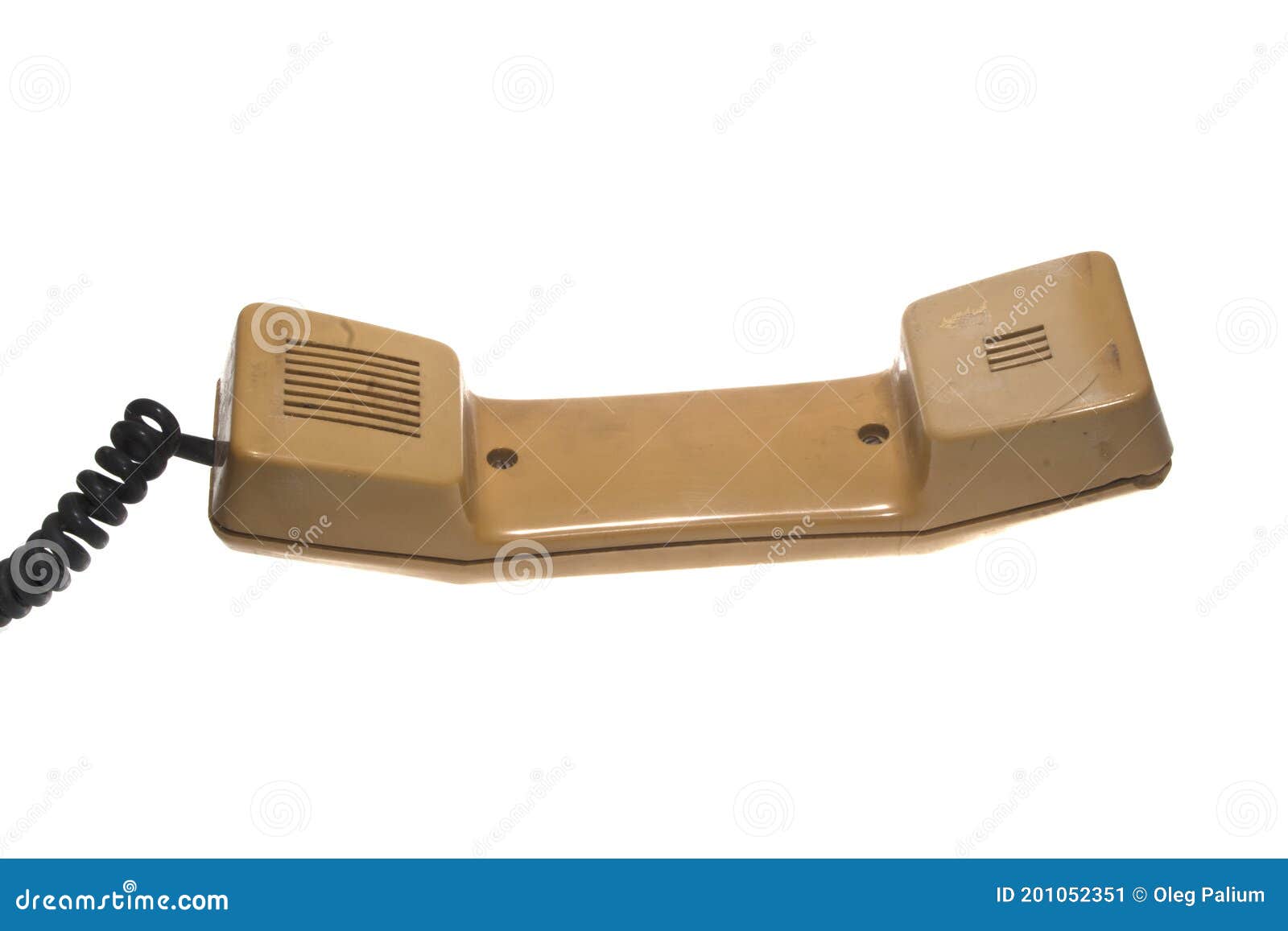 Old Phone Isolated on White Background Stock Image - Image of cord ...