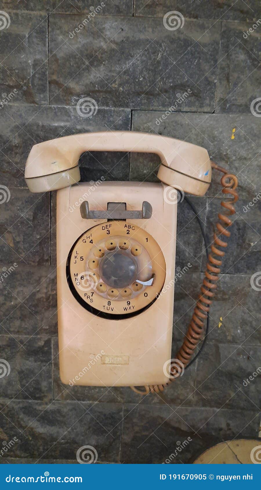 Old Phone is in a Long Time Ago Stock Image - Image of time, long ...