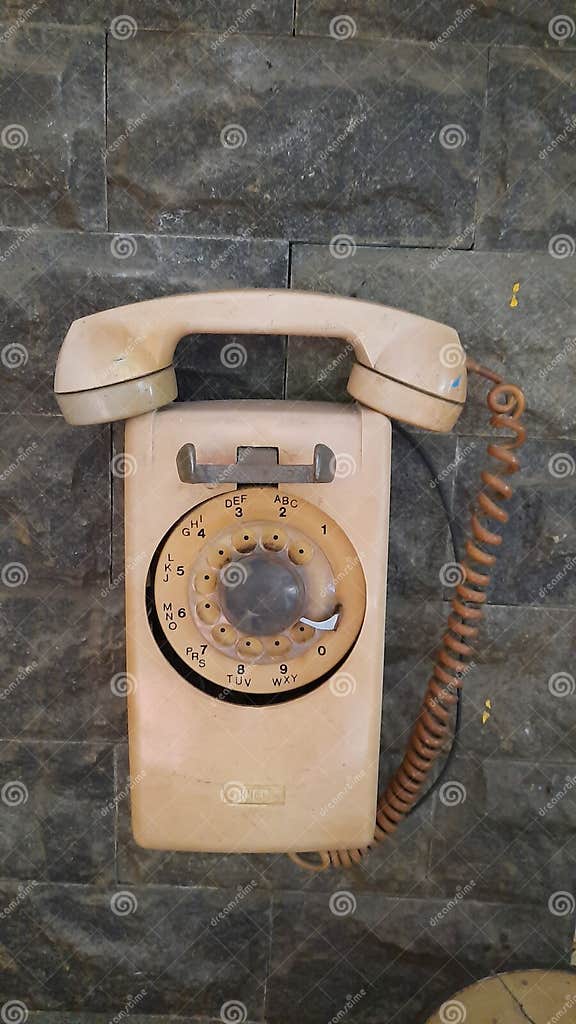 Old Phone is in a Long Time Ago Stock Image - Image of time, long ...