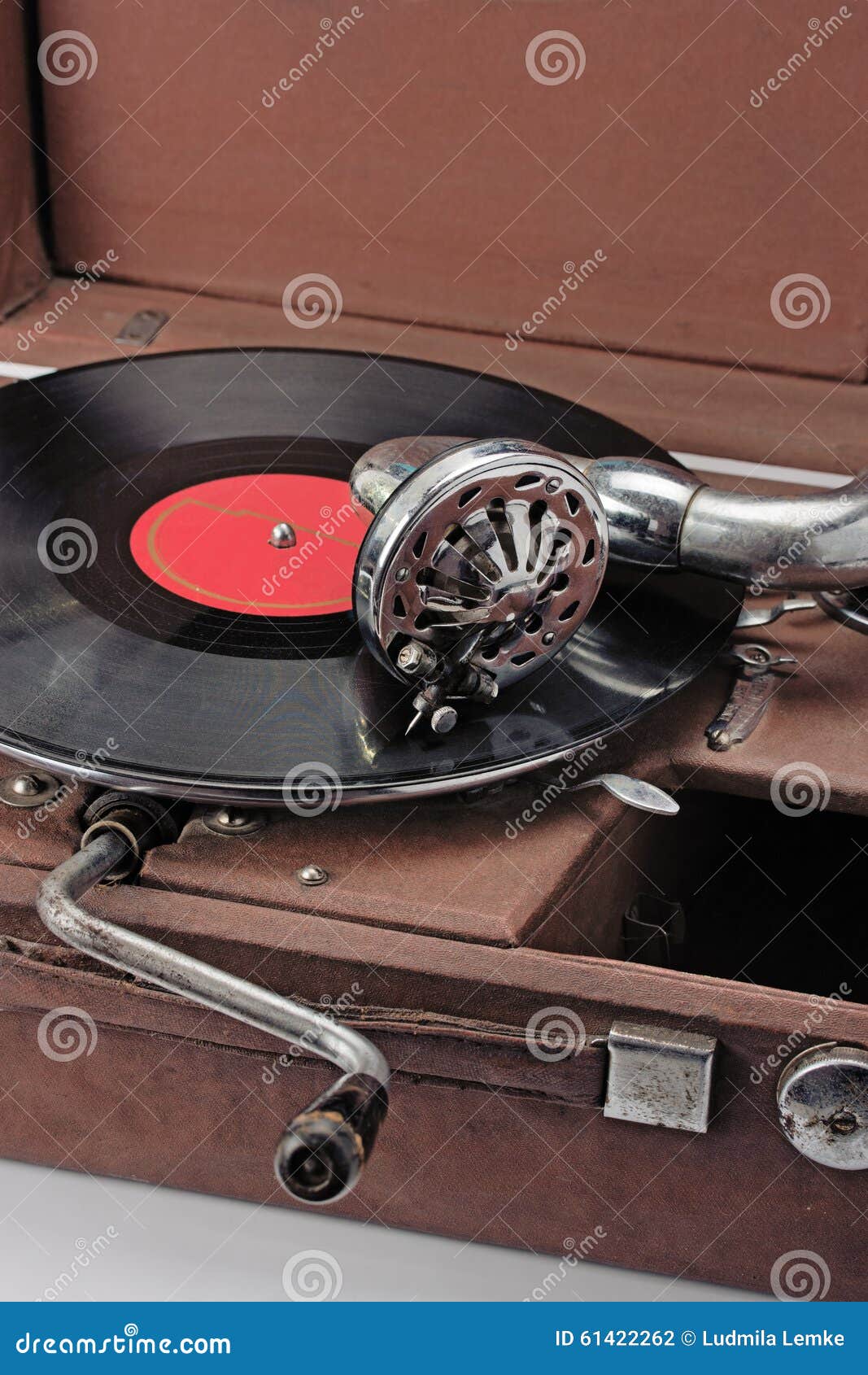 Old Phonograph and Vinyl Record Stock Photo - Image of listen ...
