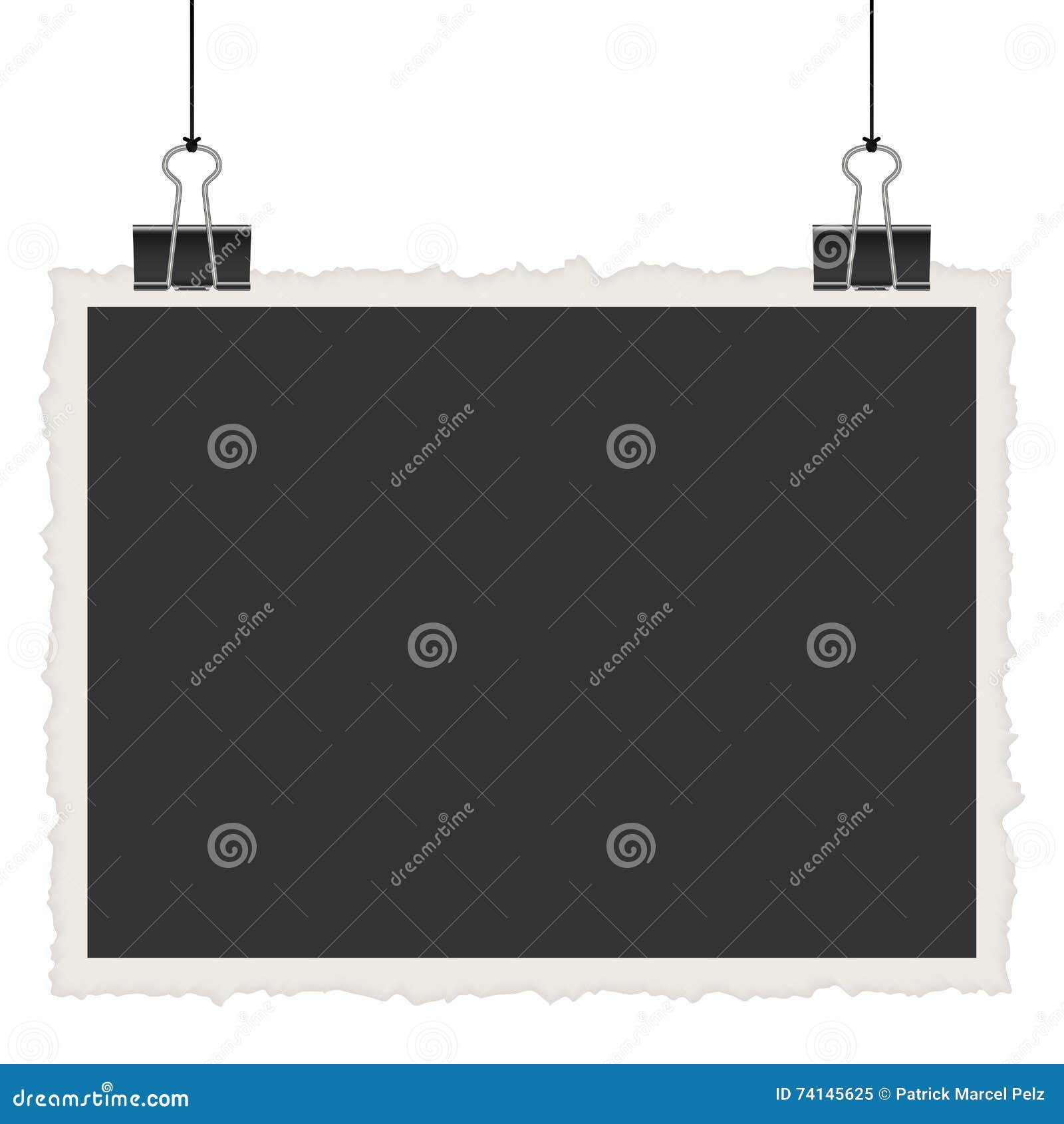 Old Photo with Binder Clips Stock Vector - Illustration of bulletin ...