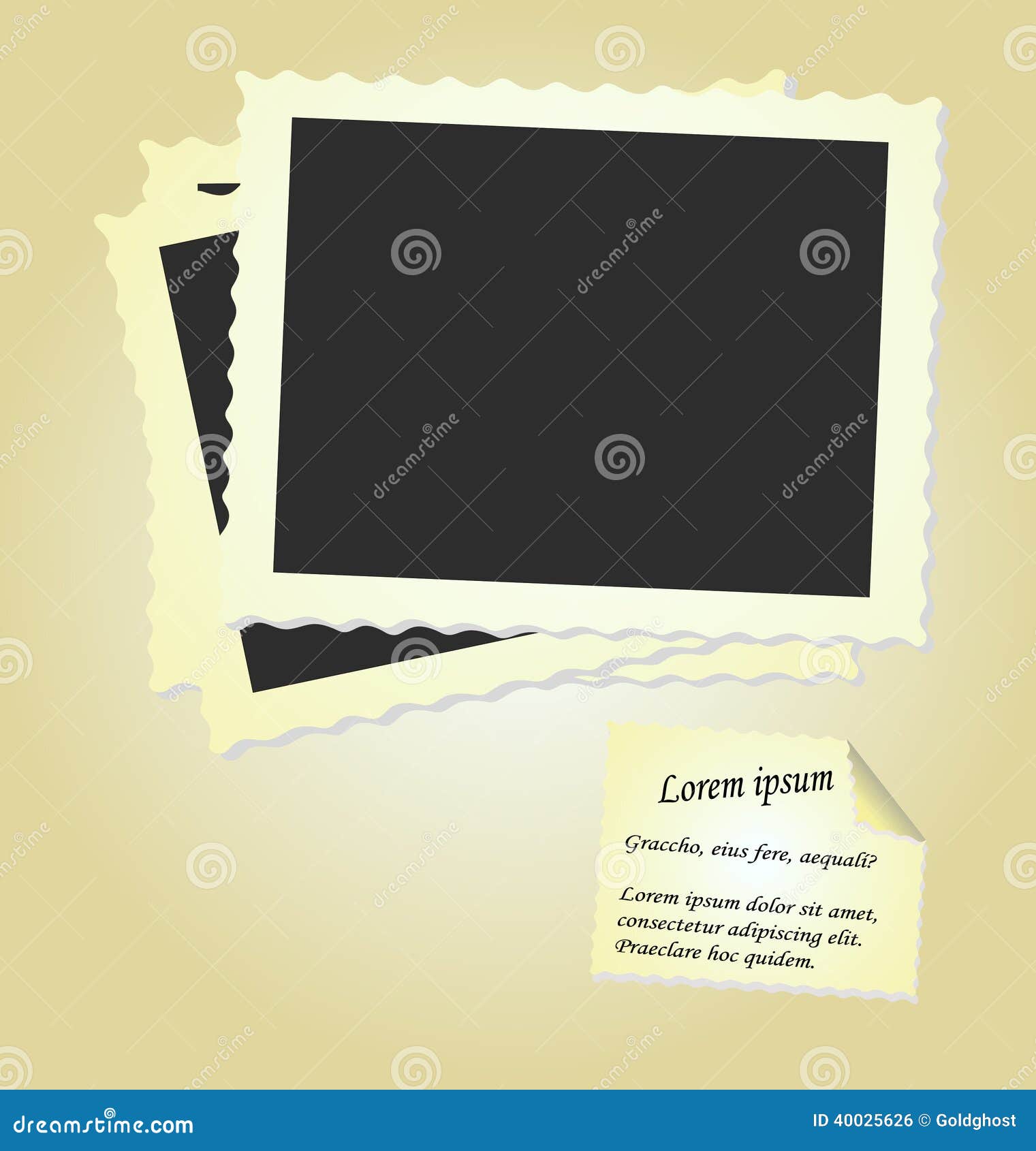 Old photo frame stock vector. Illustration of nostalgia - 40025626