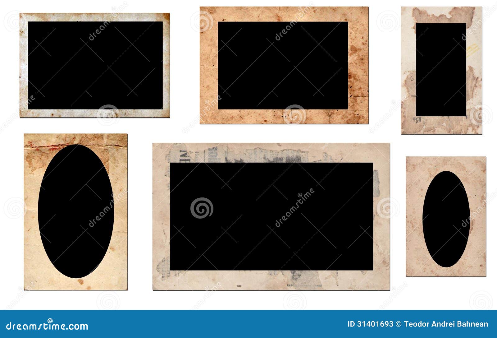 Photo Frames With Blurred Landscapes. Vector Photography Template ...