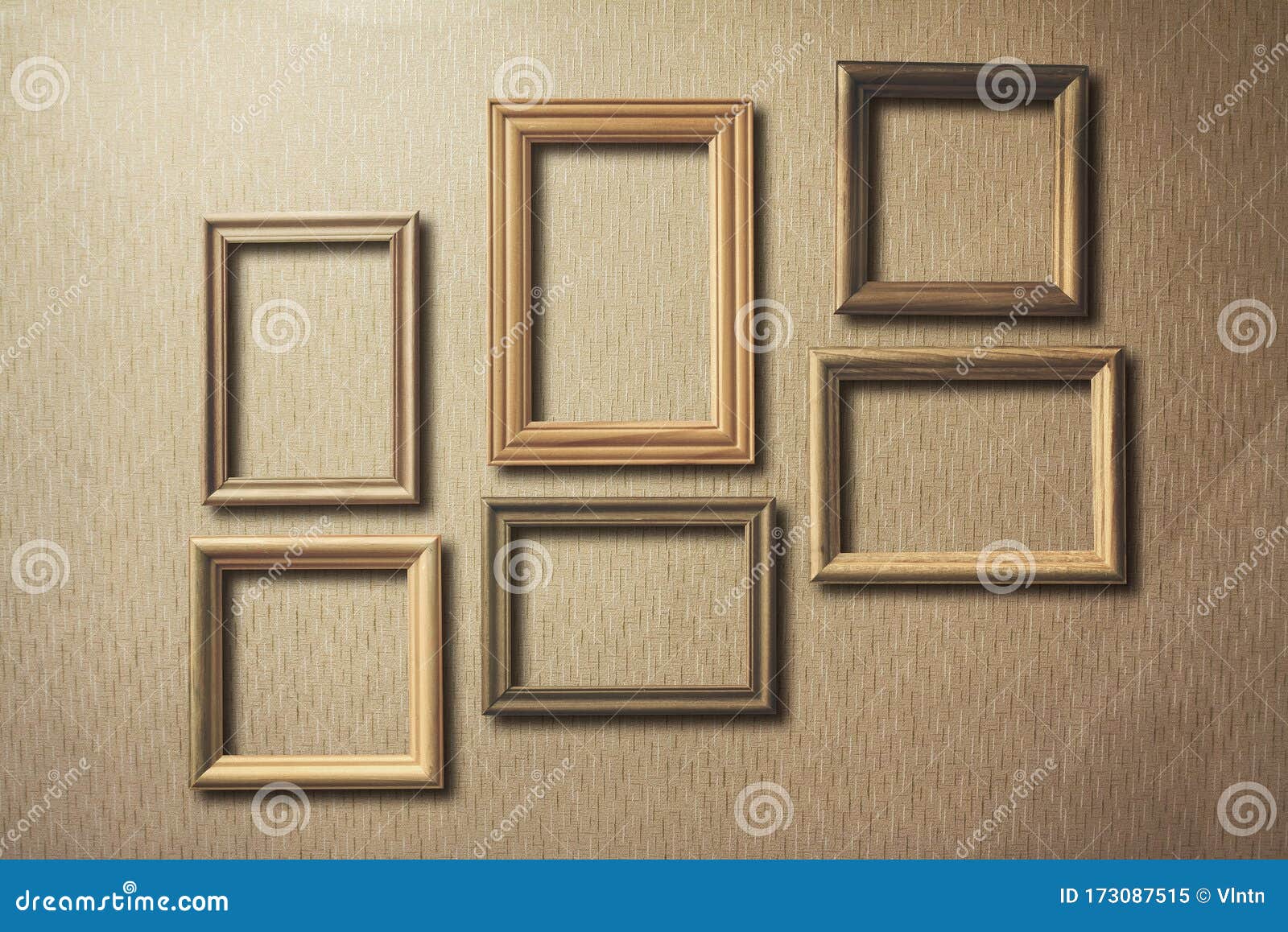 Old photo frames stock image. Image of ornate, wall - 173087515