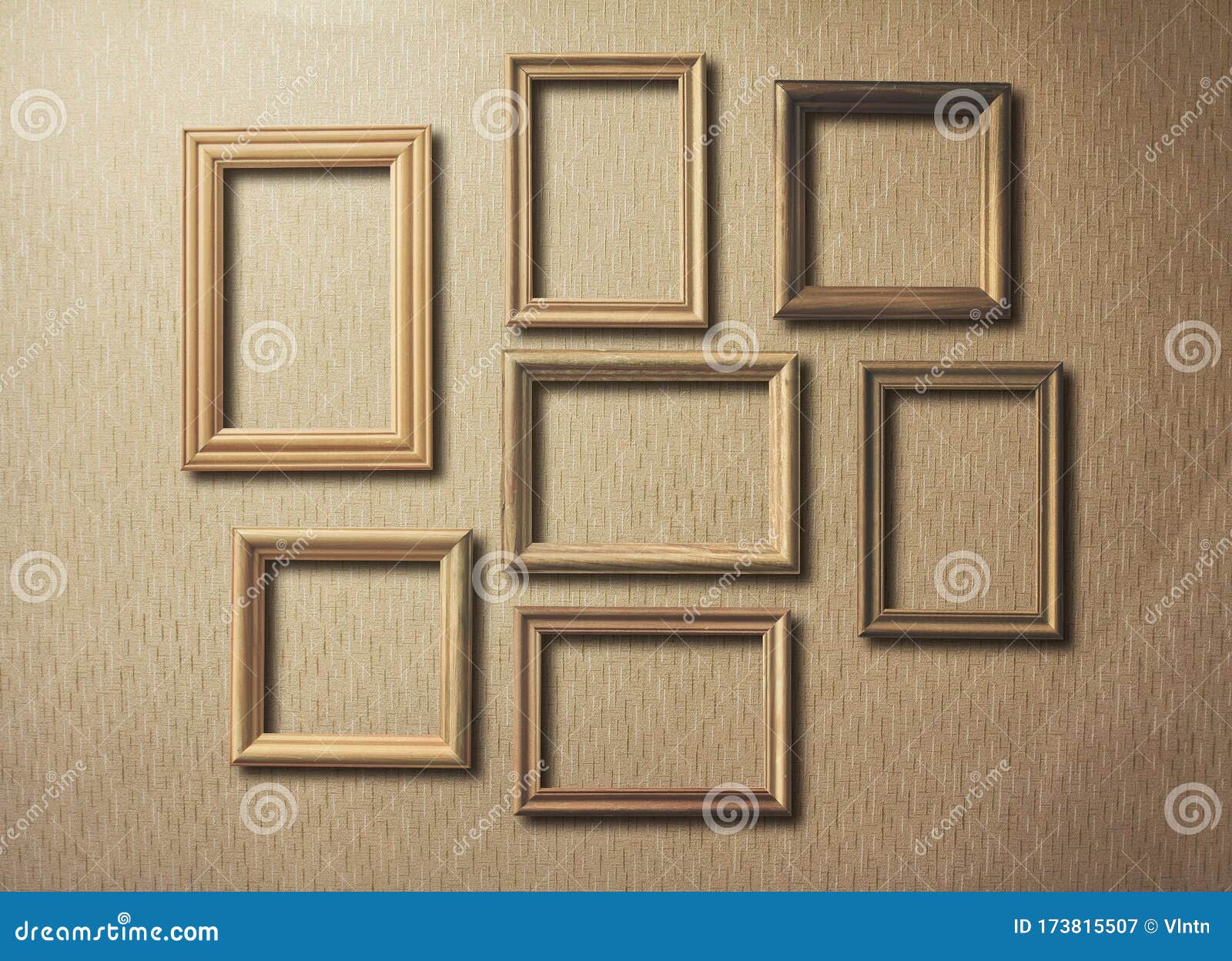 Old photo frames stock image. Image of grunge, gallery - 173815507