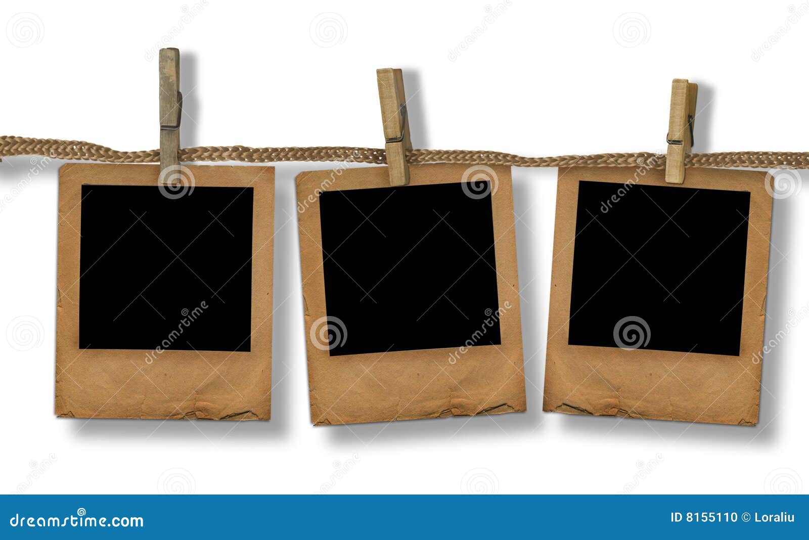 Old Photoframes are Hanging in the Row Stock Photo - Image of retro ...