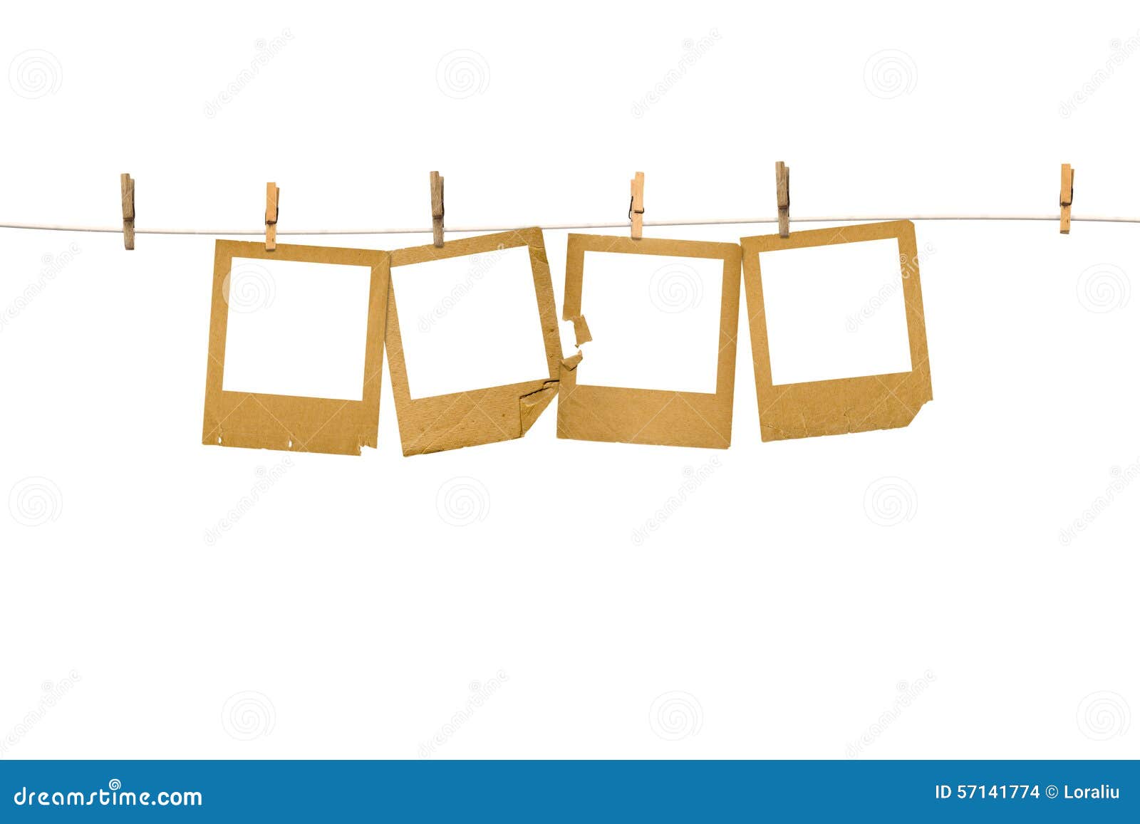 Old Photoframes Are Hanging In The Row Royalty-Free Stock Photography ...