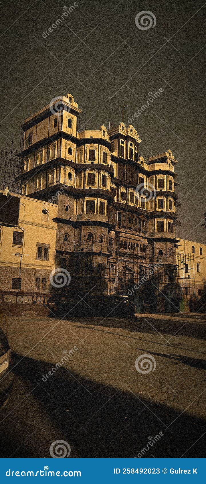 Old Photograph of Rajwada Palace, Indore Stock Image - Image of holkar ...