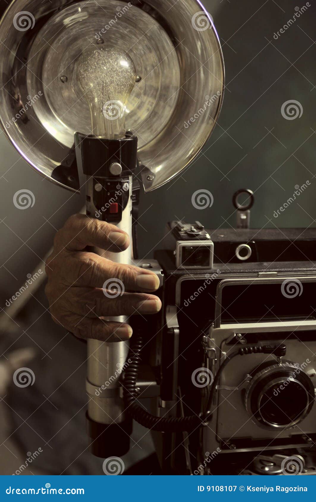 Old Photographer with an Old Camera Stock Image - Image of obsolete ...