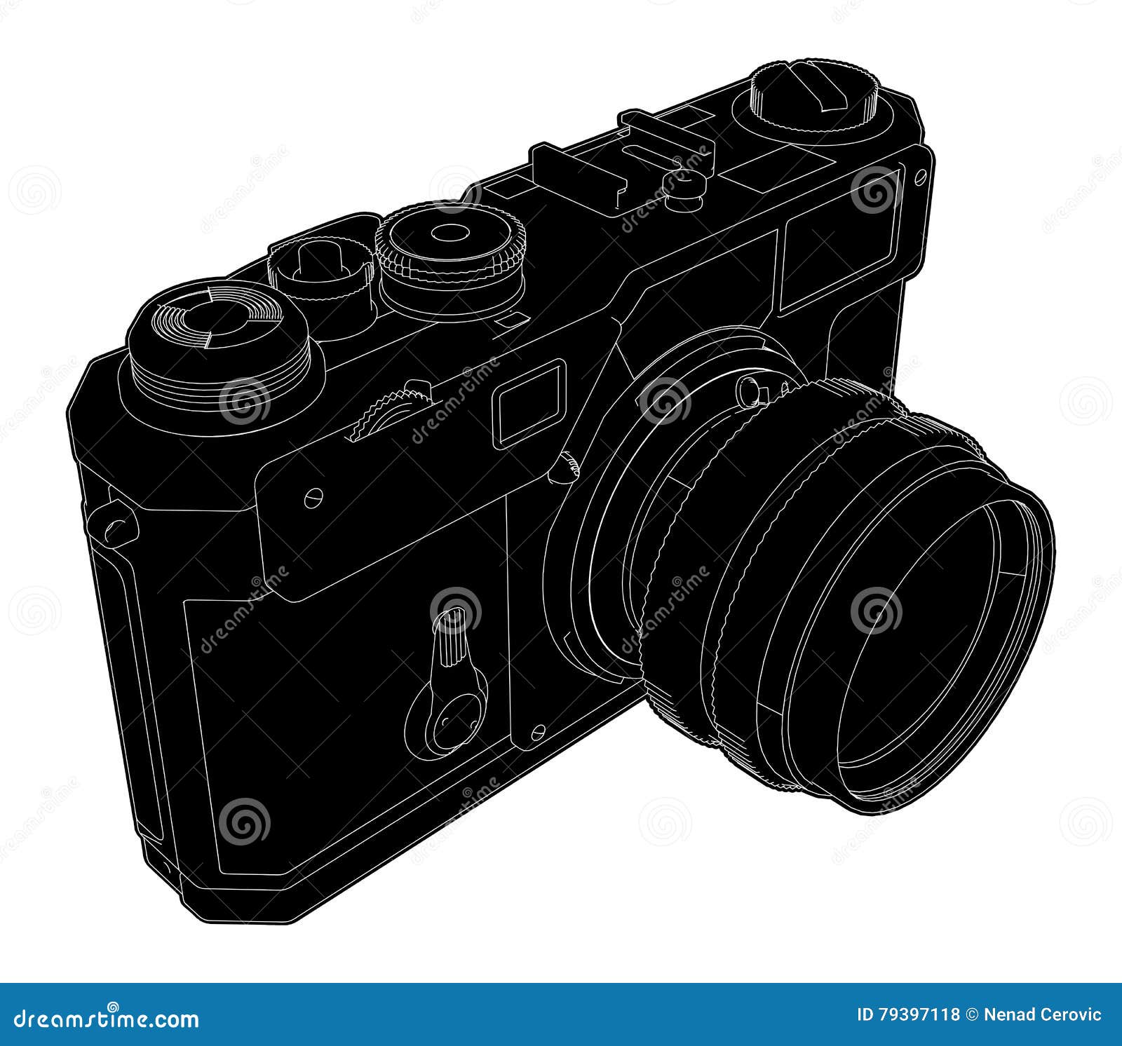 Old Photographic Camera Vector Stock Vector - Illustration of ...