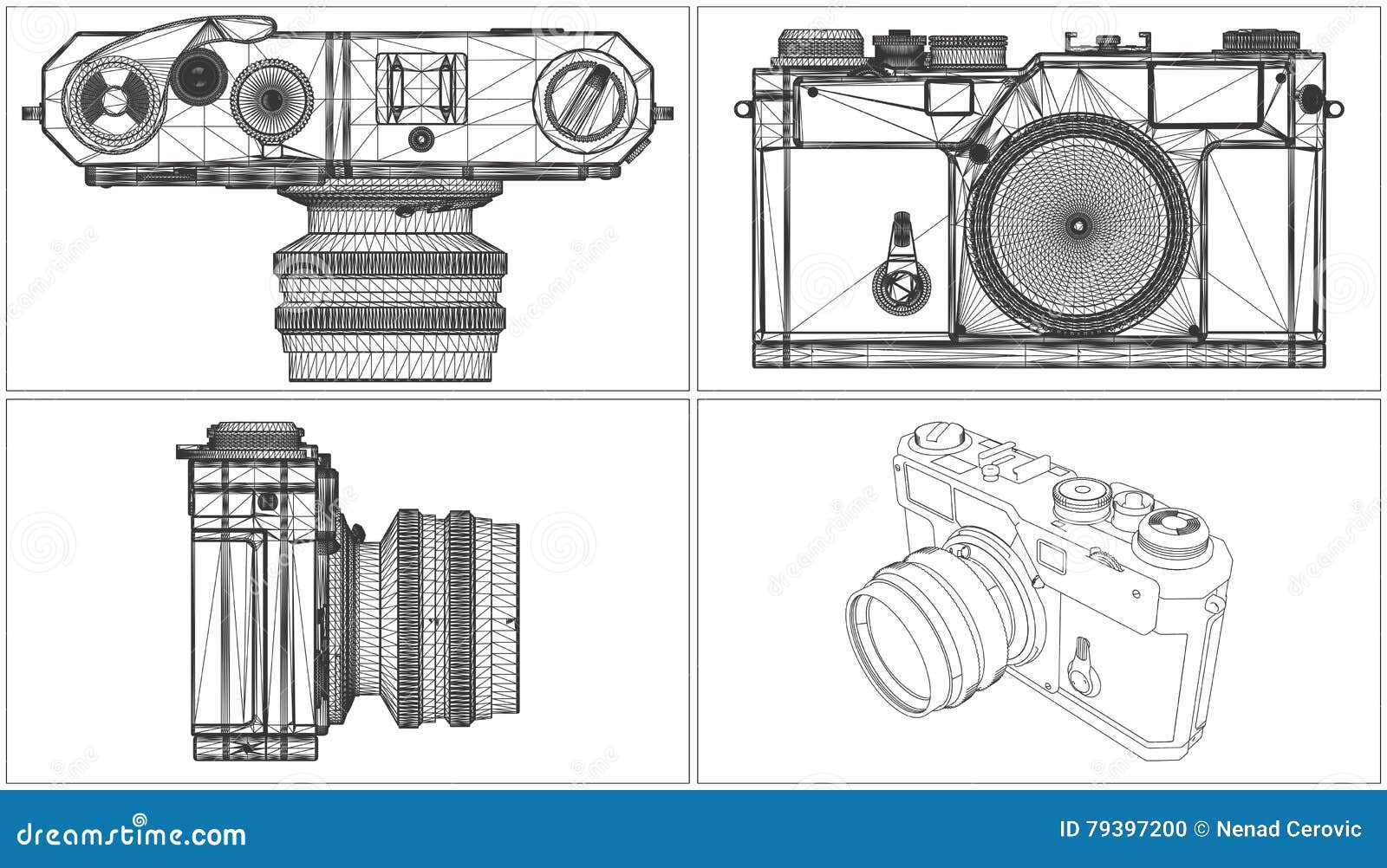 Old Photographic Camera Vector Stock Vector - Illustration of vector ...