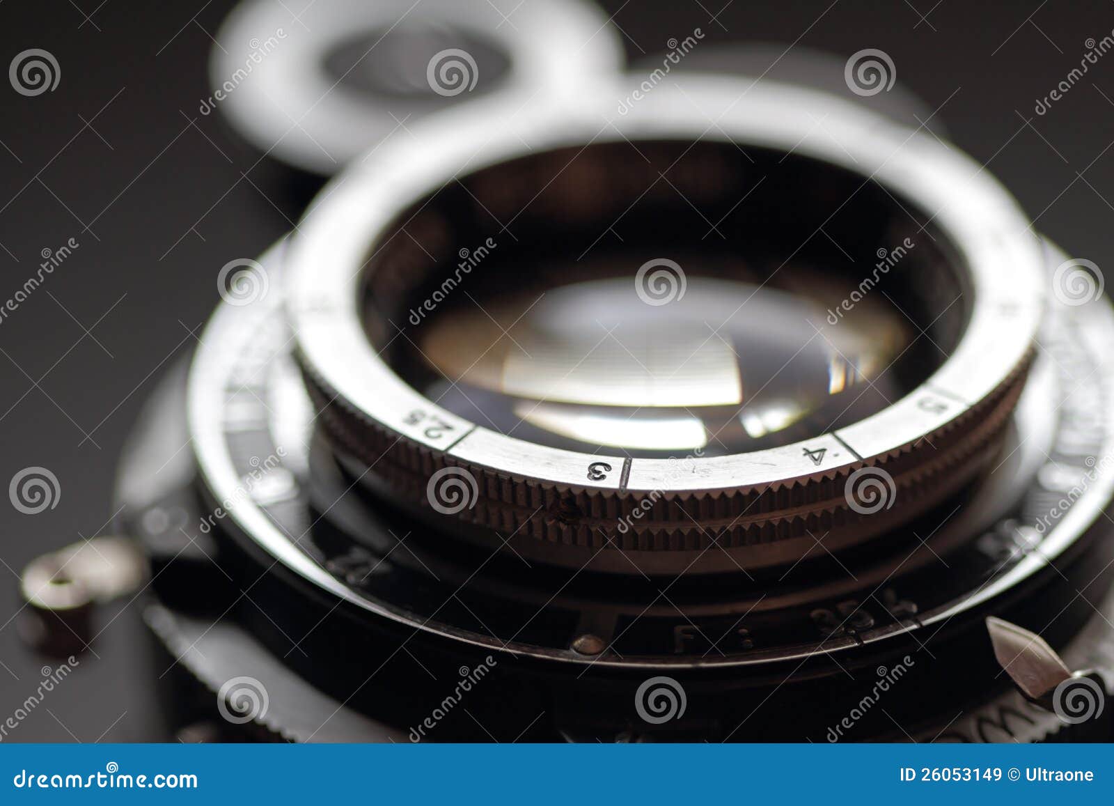Old Photographic Lens Close-up. Stock Image - Image of single ...