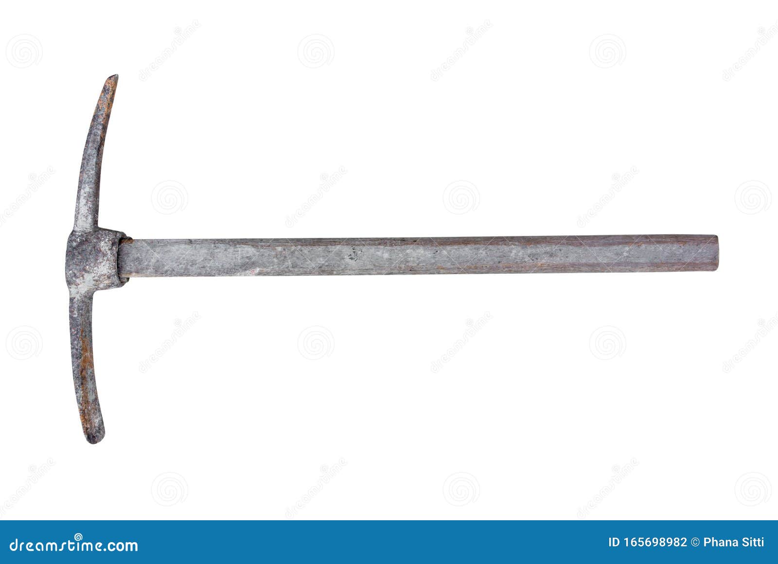 Old Pickaxe Isolated on White Background Stock Photo - Image of ...