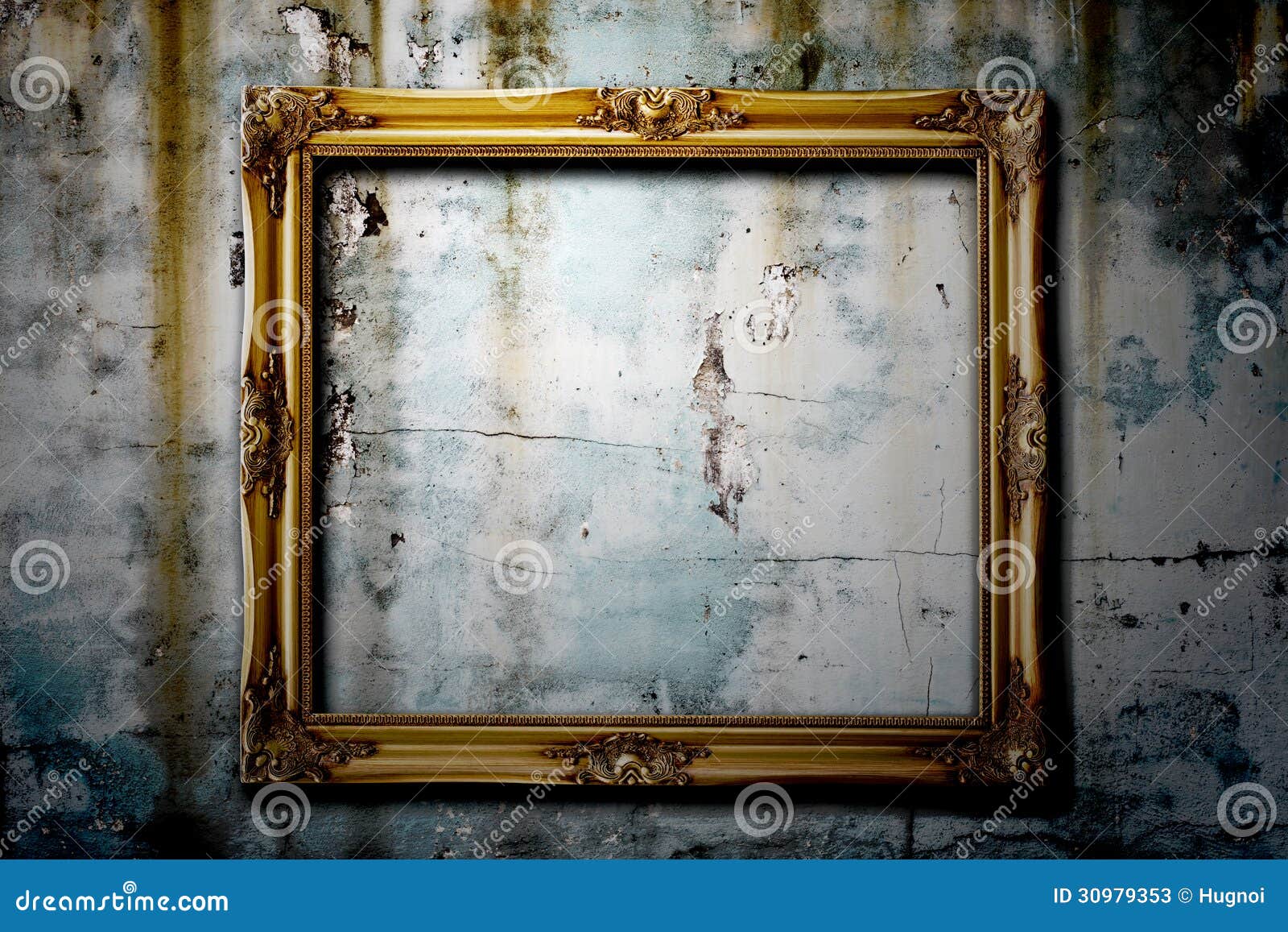 Old picture frame. stock image. Image of dirty, dark - 30979353