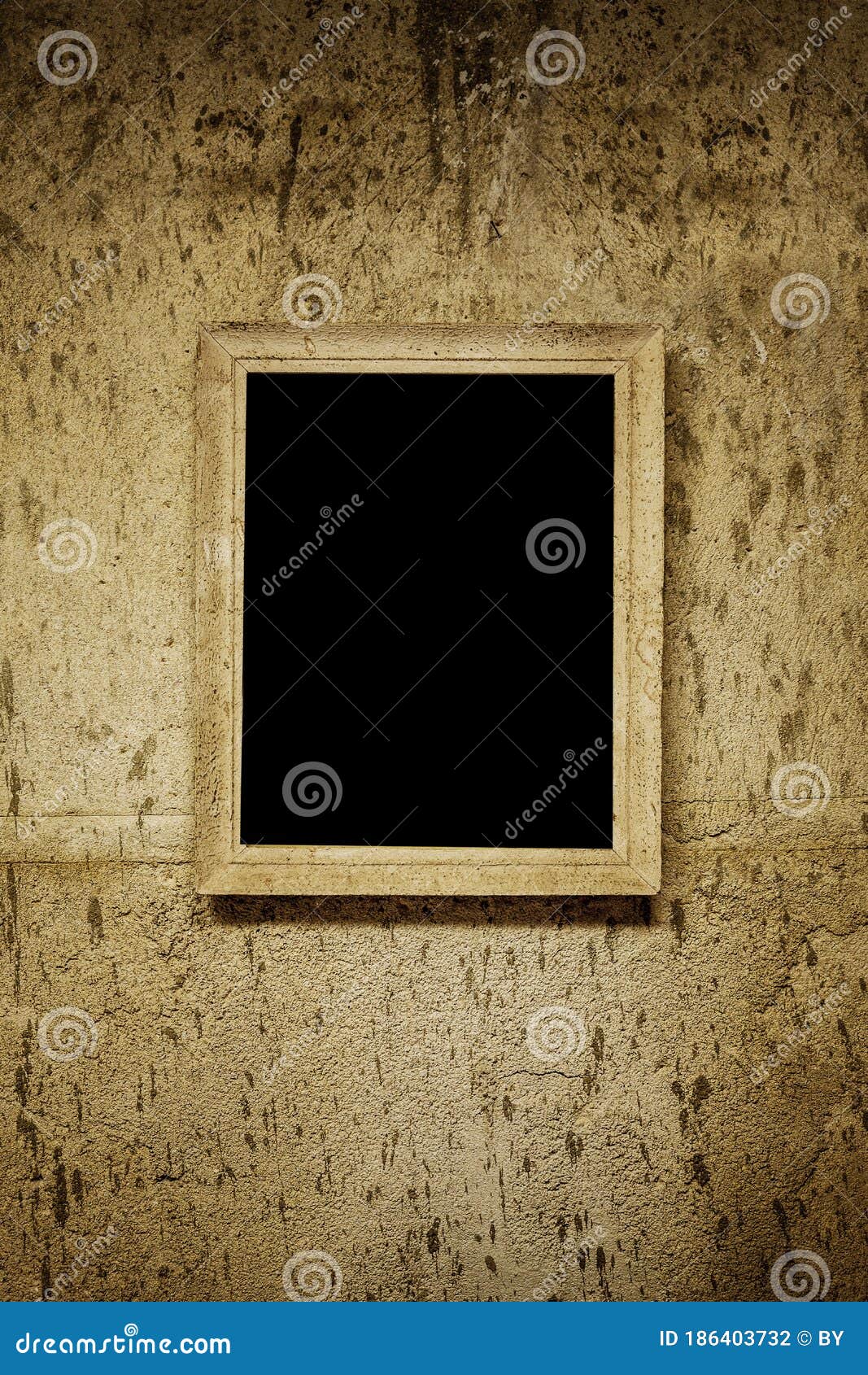 Old Picture Frame on an Old Wall Stock Photo - Image of historical ...