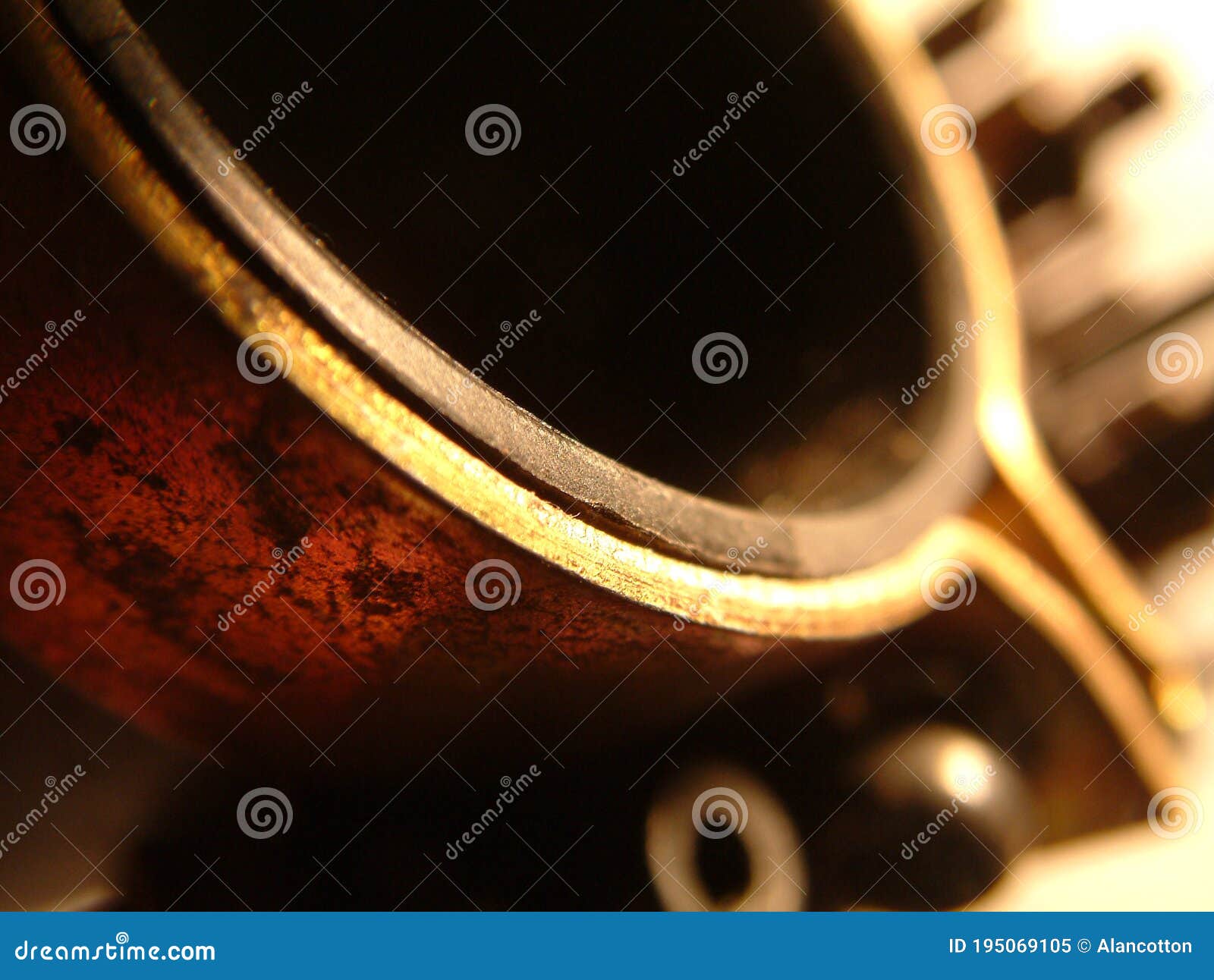 Old Copper Pipe in a Clamp stock image. Image of metal - 195069105