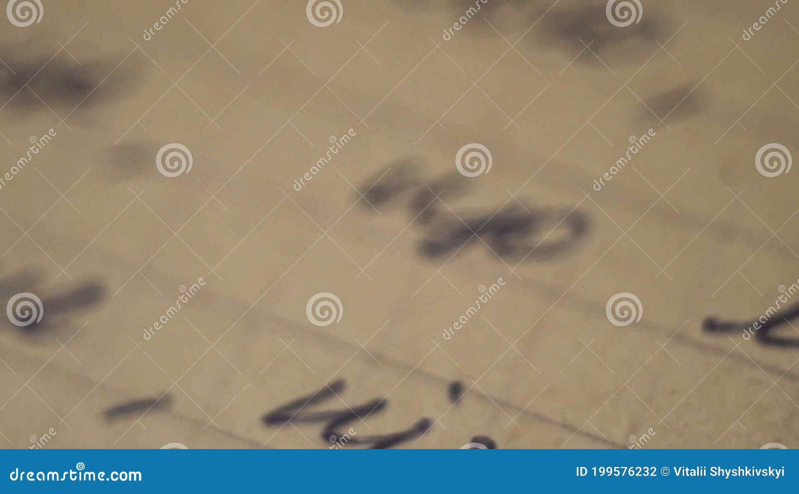 Old Piece of Handwritten Text with Blue Ink Stock Footage - Video of ...