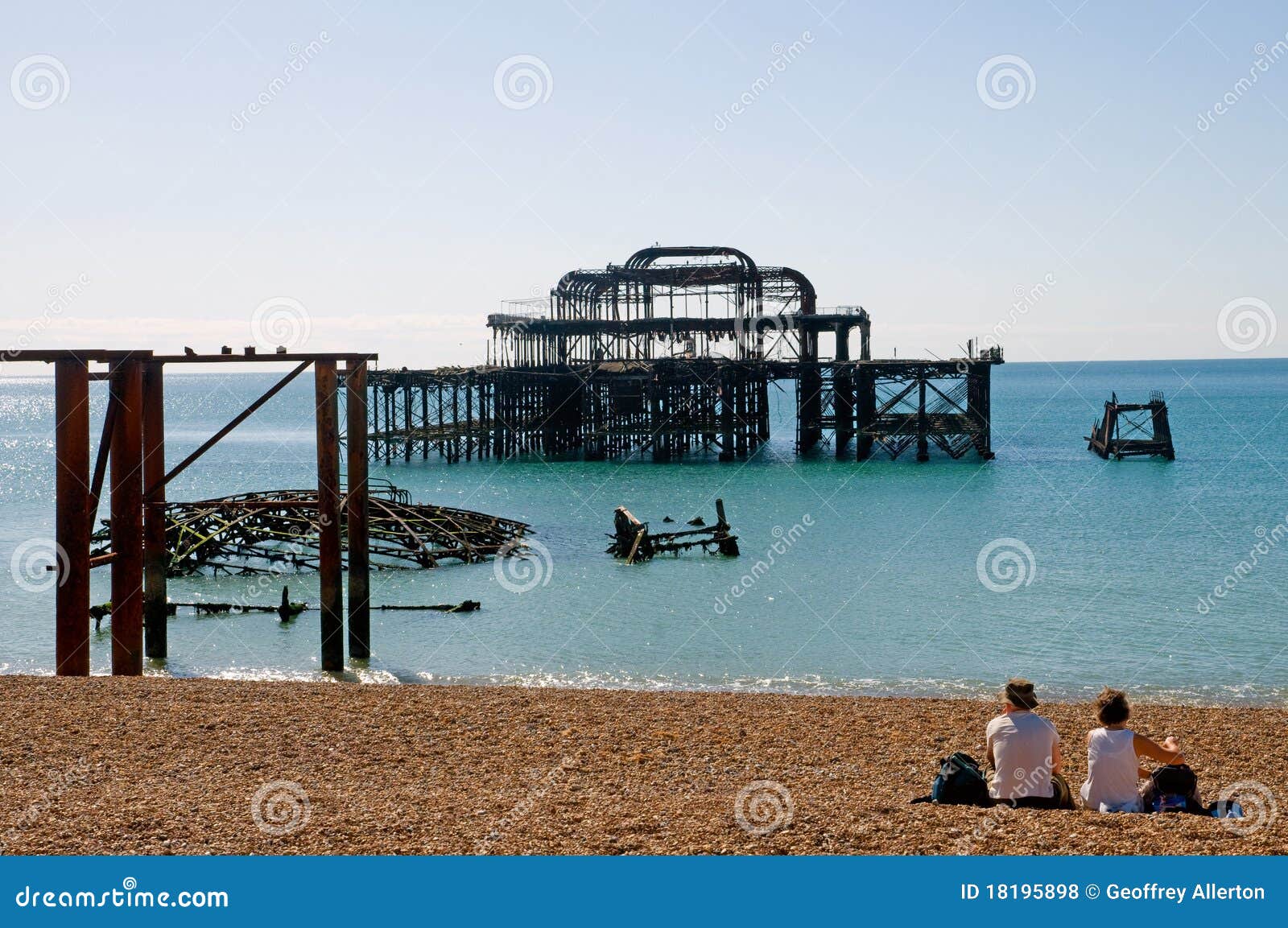 The old pier stock photo. Image of water, pebbles, ruins - 18195898