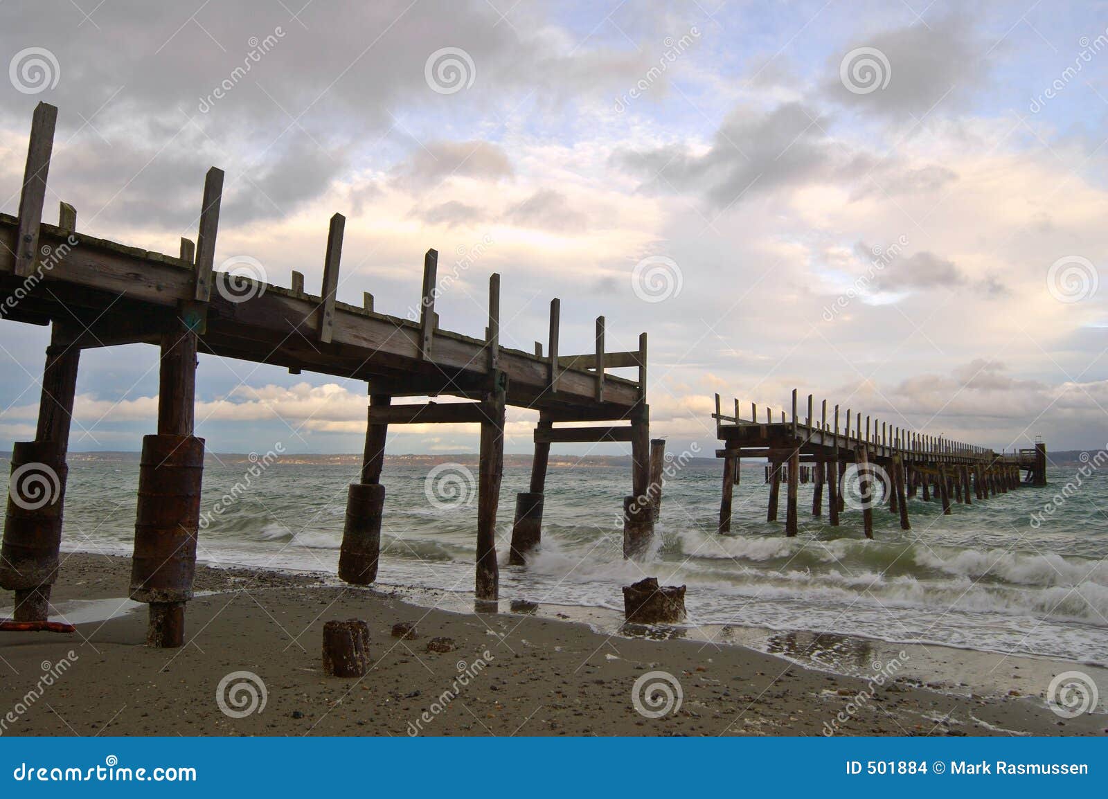 Old pier stock photo. Image of waves, puget, afternoon - 501884