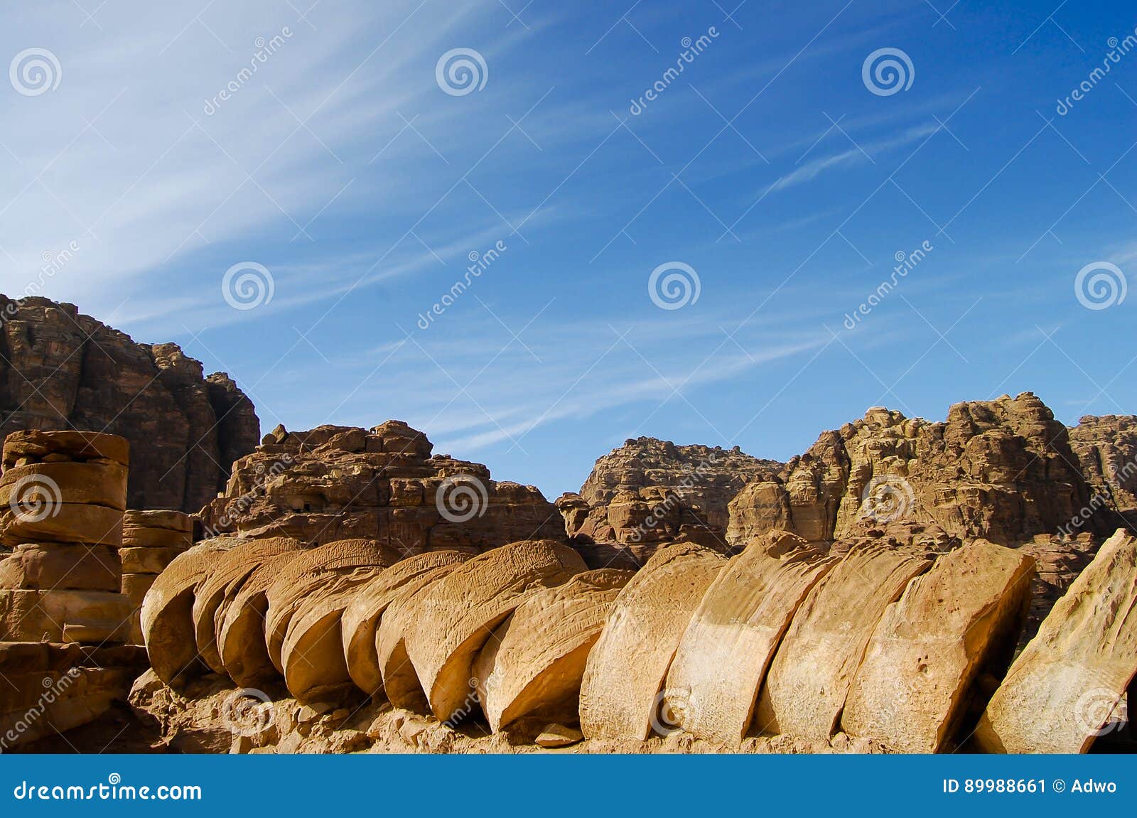 Old Pillars - Petra - Jordan Stock Image - Image of culture, sandstone ...