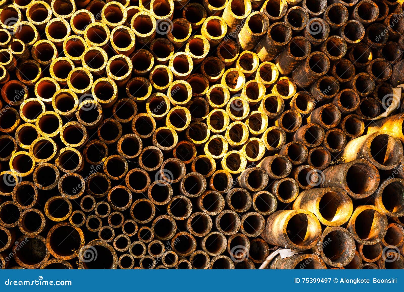 Old Pipe Abstract Design Background. Stock Image - Image of copper ...