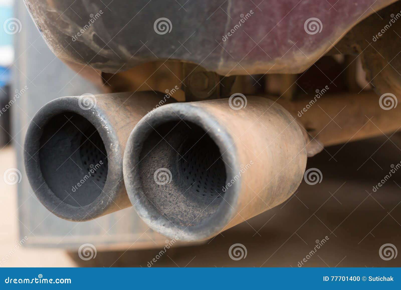 Old pipe car exhaust rusty stock photo. Image of mechanics - 77701400