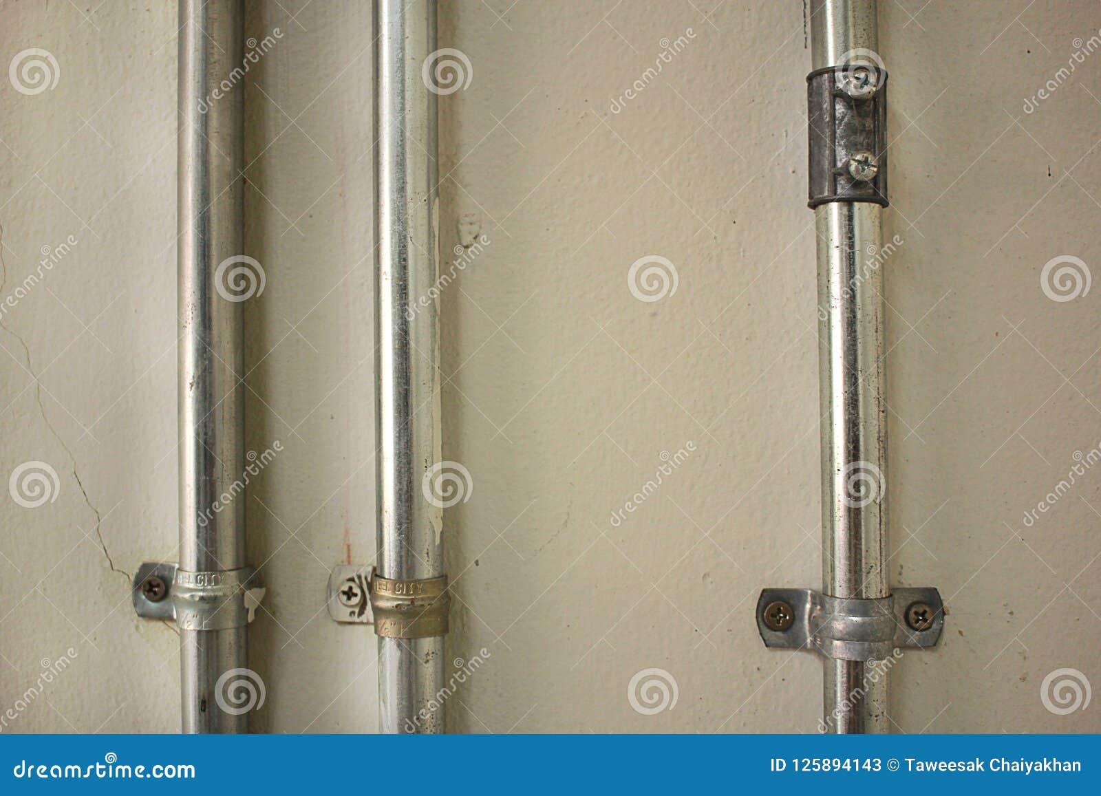 The Old Pipe Steel on the Wall Stock Image - Image of pattern, rusty ...