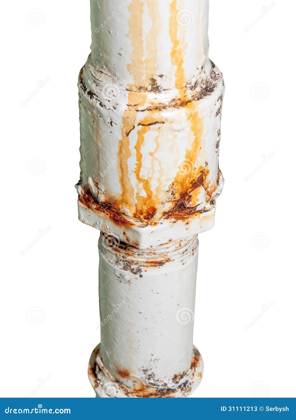 Old Pipe On A White Background Stock Image - Image of plumbing, crisis ...