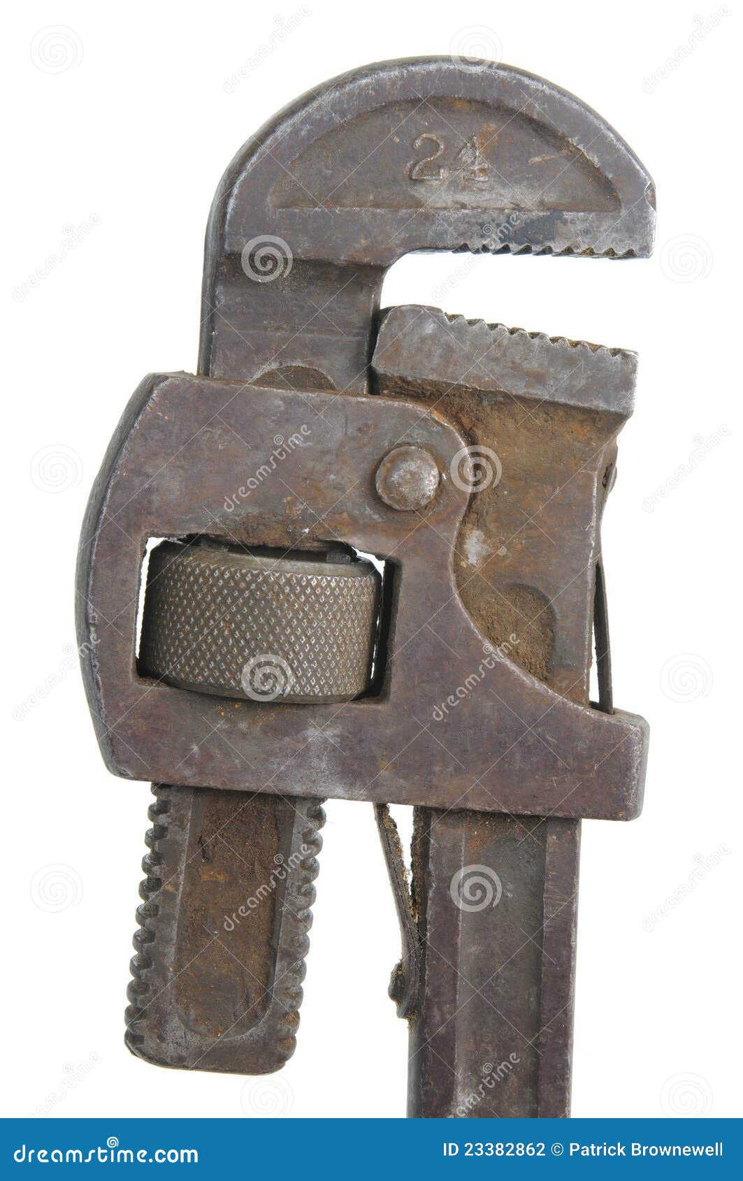 Old pipe wrench stock photo. Image of threads, adjustable - 23382862