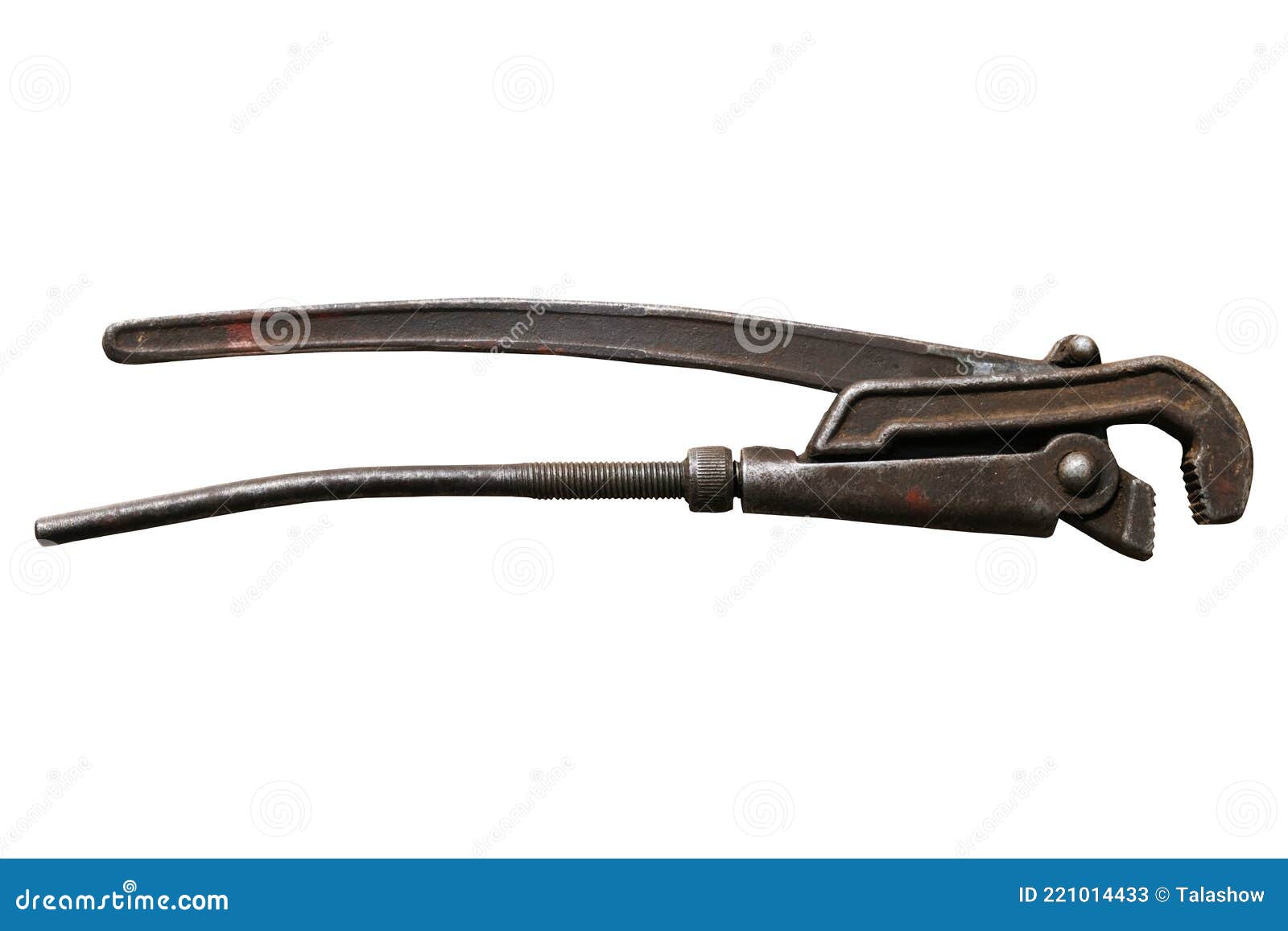 Old Pipe Wrench Isolated on White Background Stock Image - Image of ...
