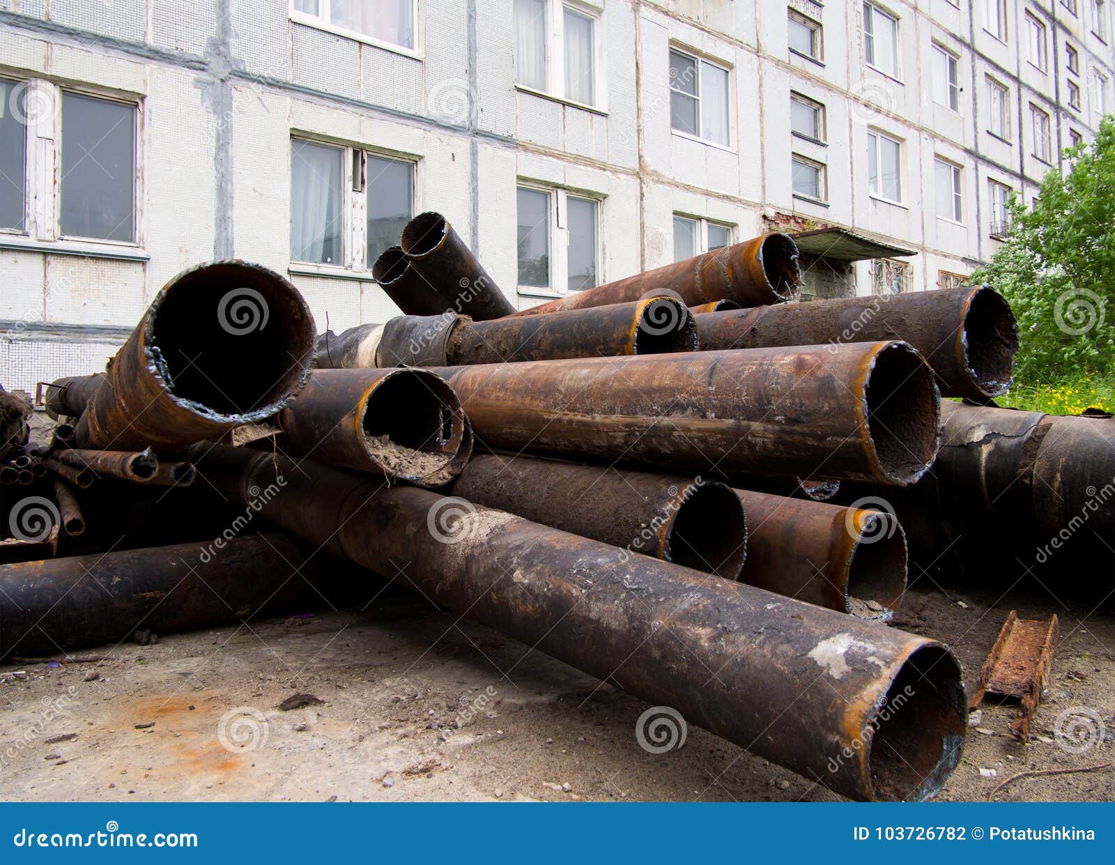 Old Pipes Left after the Modernization of the City`s Heating and Water ...